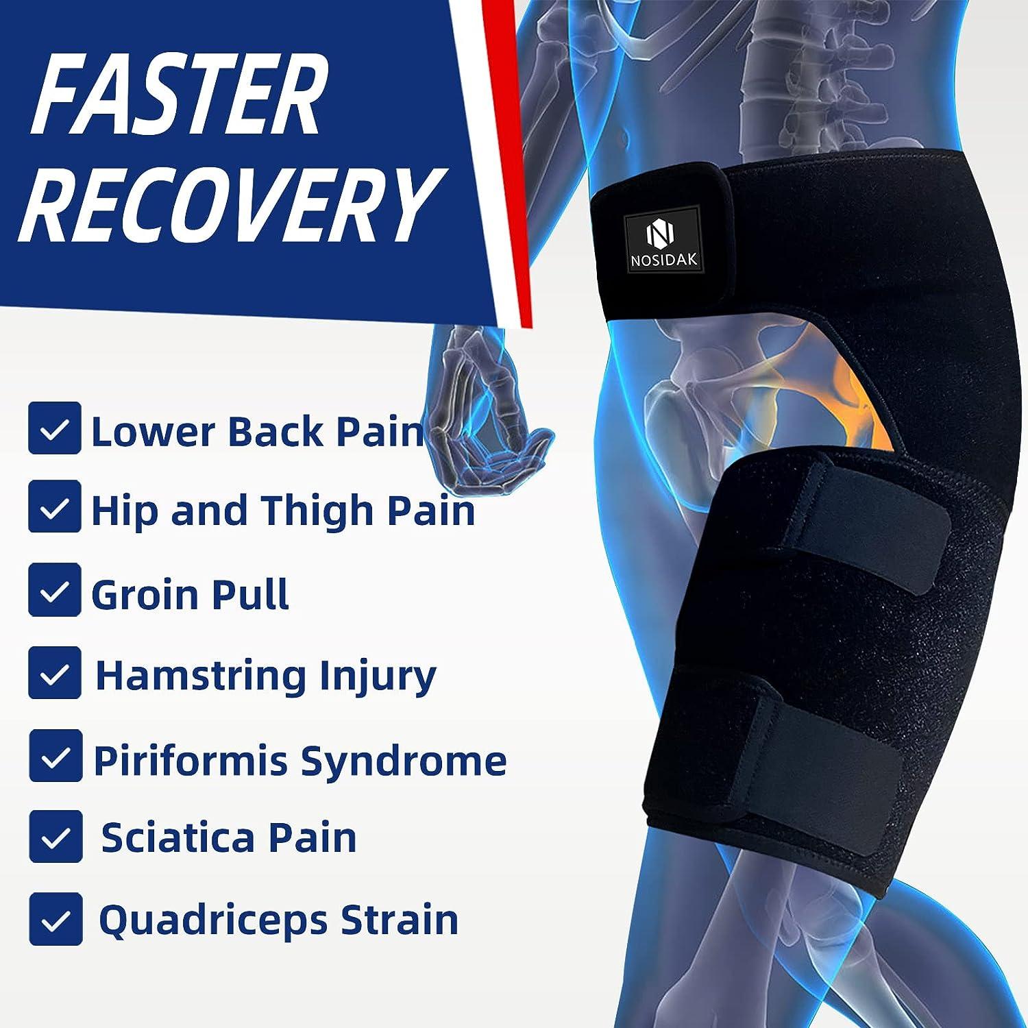 NOSIDAK Hip Brace - Sciatica Pain Relief & Thigh Compression Sleeve for ...