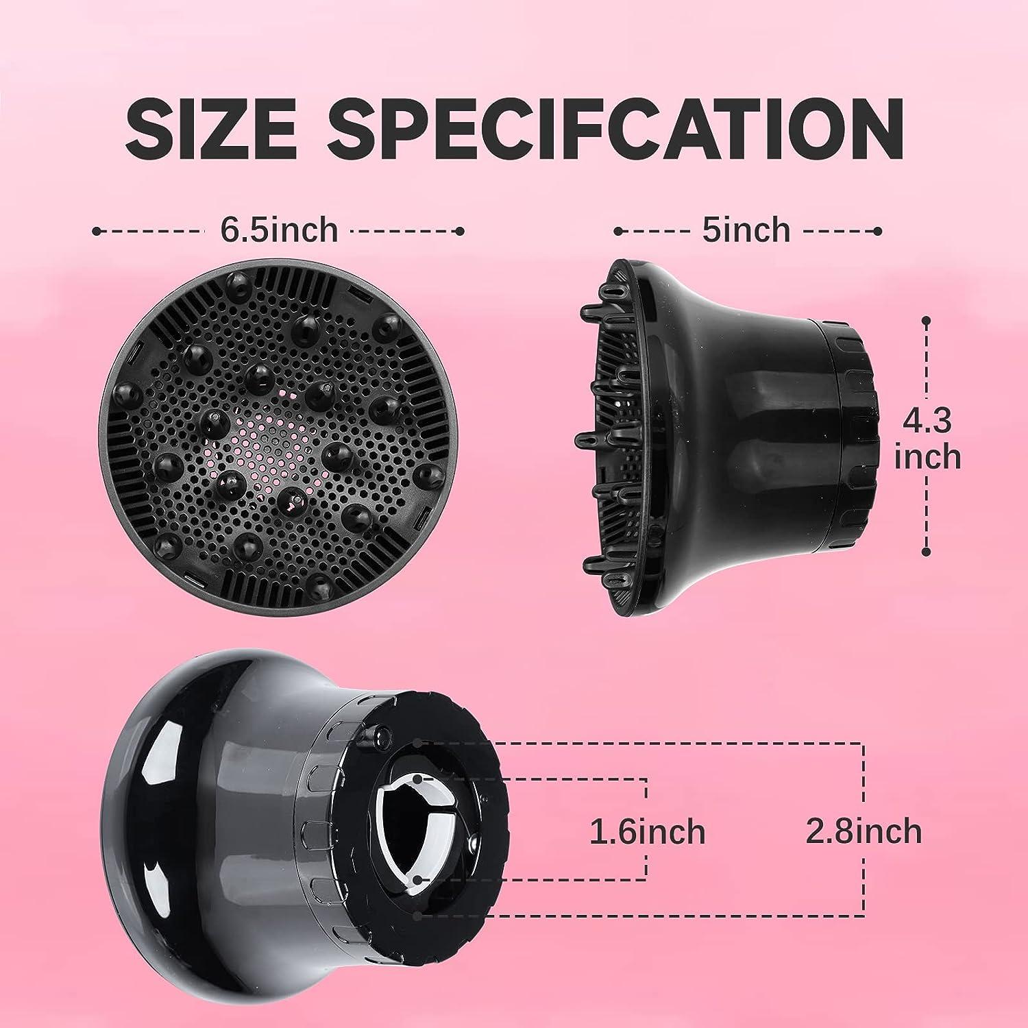 Universal Hair Diffuser Attachment for Curly Hair | Fits 1.4 to 2.6 ...