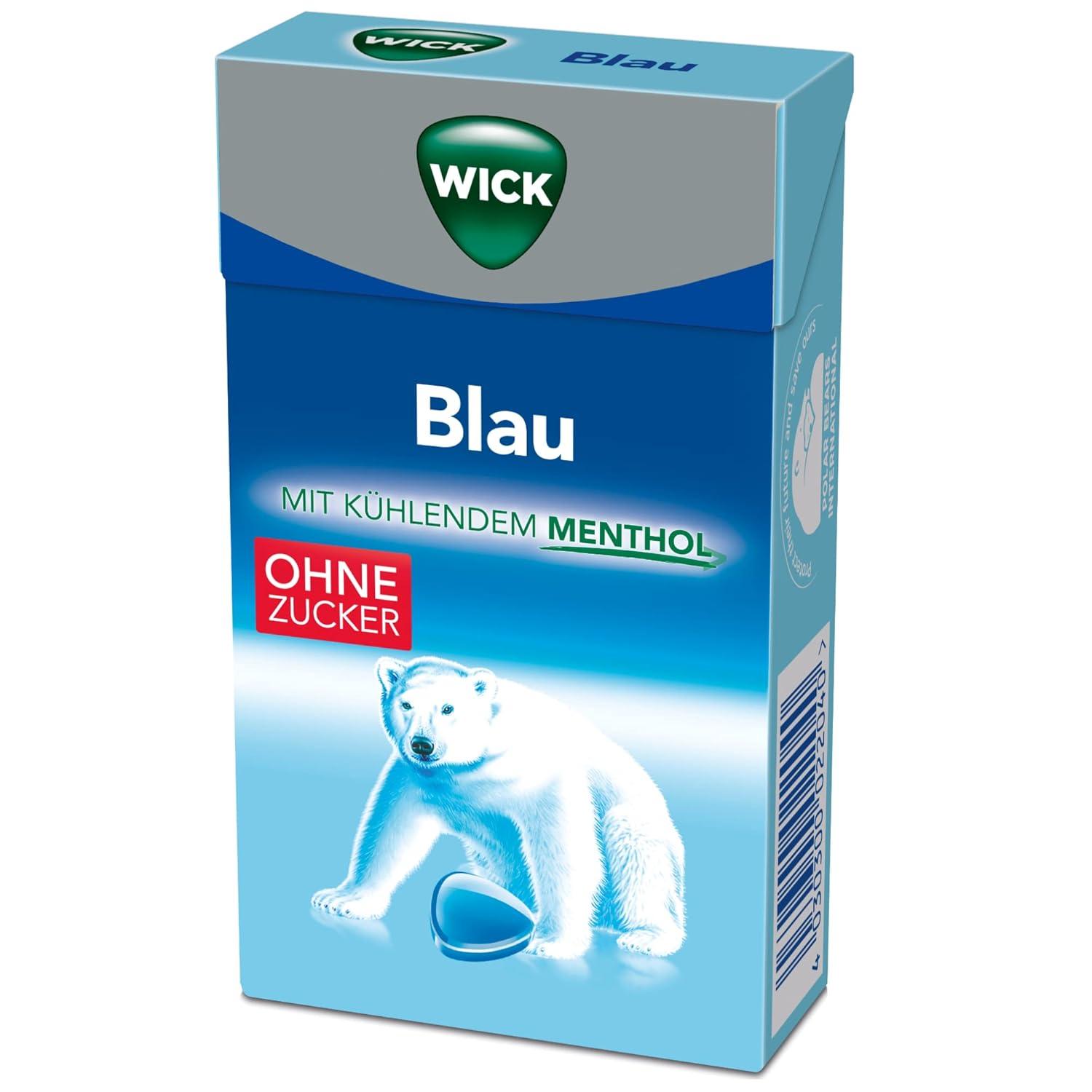 Wick Blue Menthol Throat Lozenges - Sugar-Free 6-Pack (6x46g ...