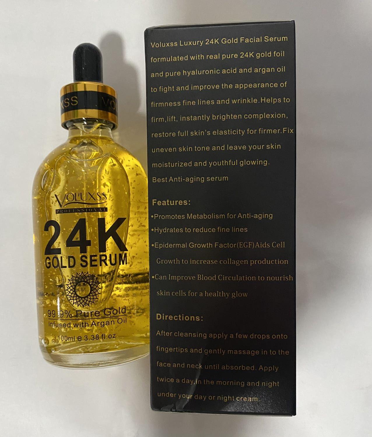 Voluxss 24K Gold Serum for Face - Skin Brightening & Anti-Aging ...