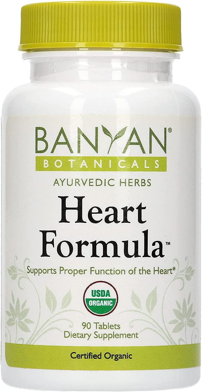 Banyan Botanicals Heart Formula Tablets - USDA Organic - 90 Tablets ...