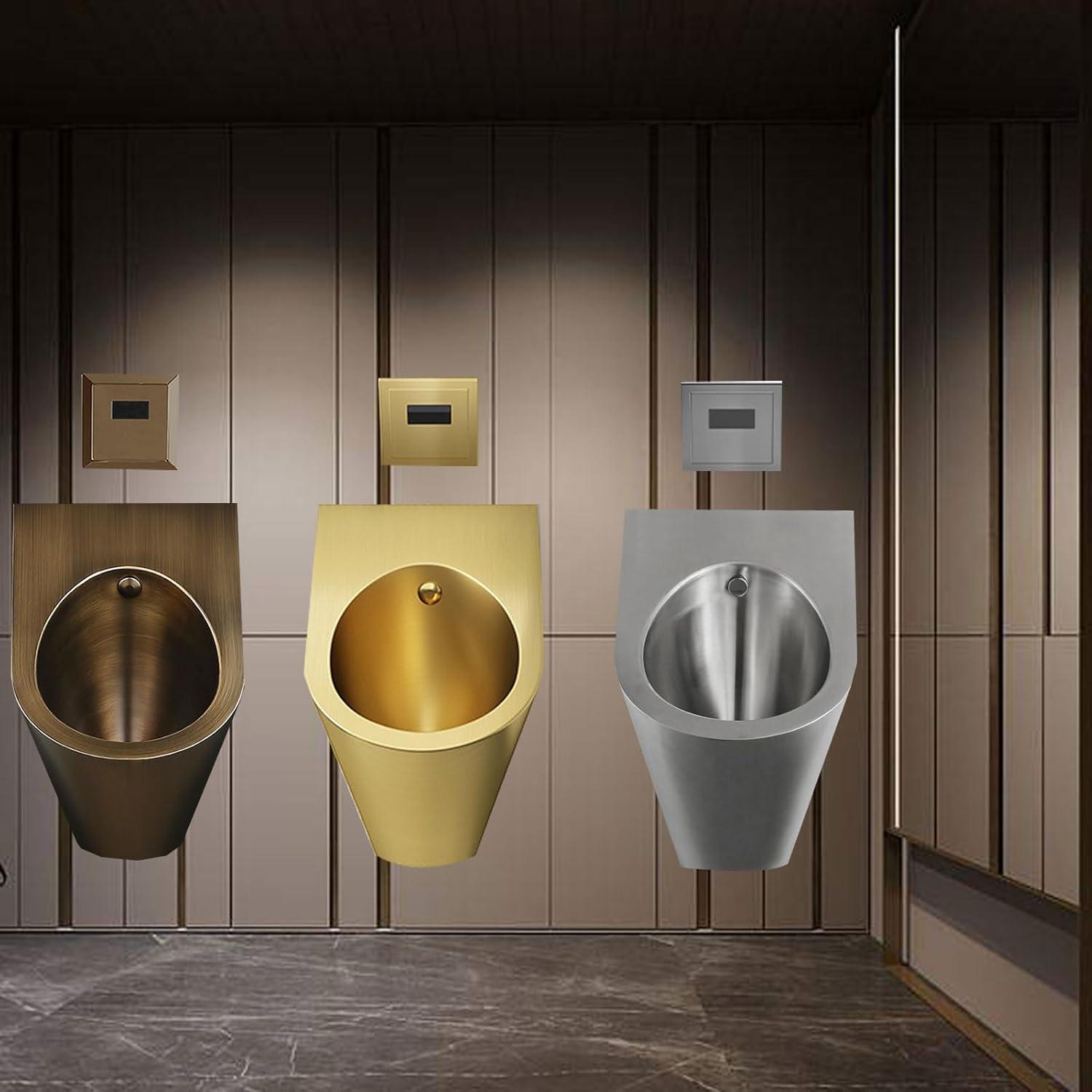 Automatic Sensor Urinal Toilet 304 Stainless Steel Urinal Wall Mounted ...