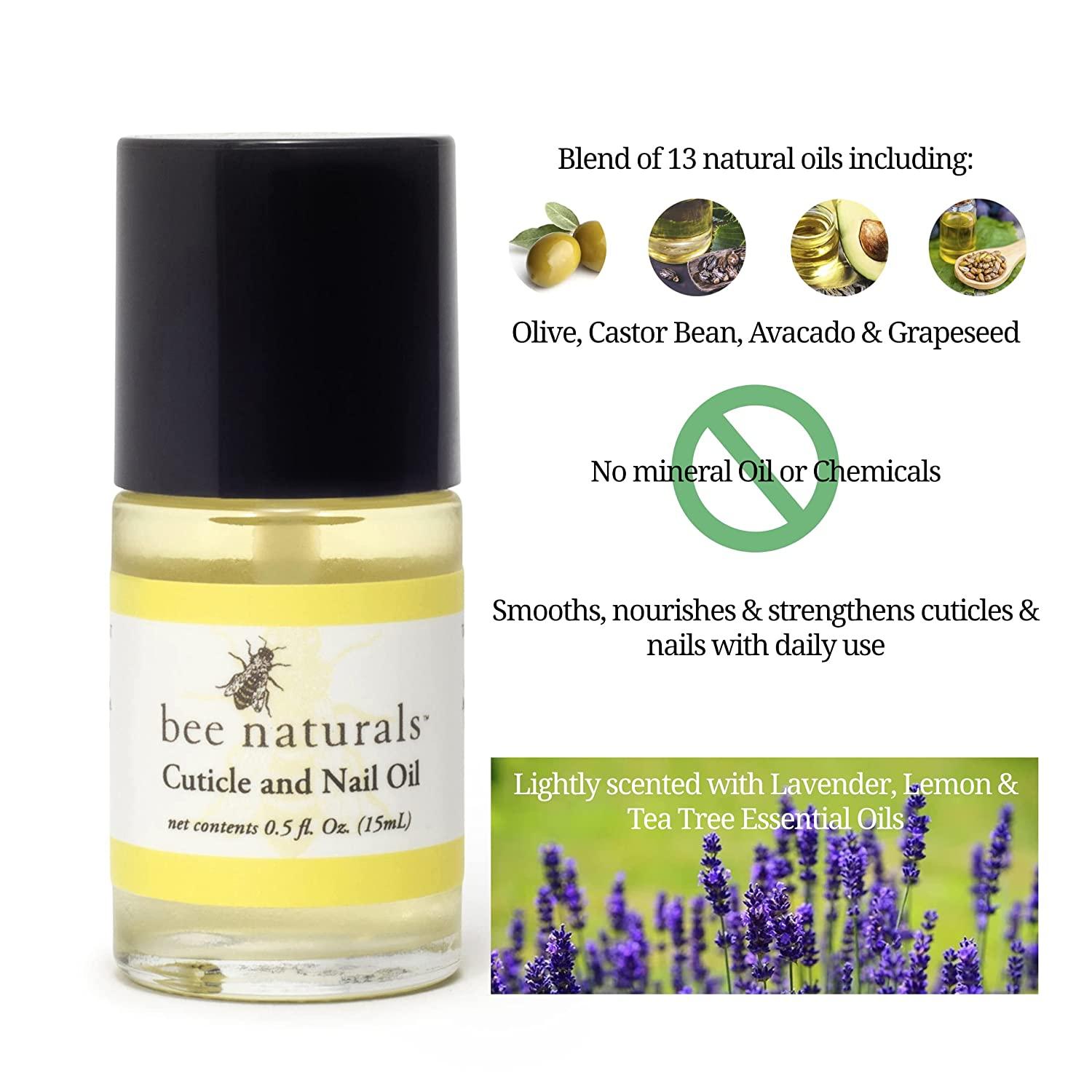 Bee Naturals Nail Balm and Cuticle Oil Care Kit - Repair, Revitalize ...