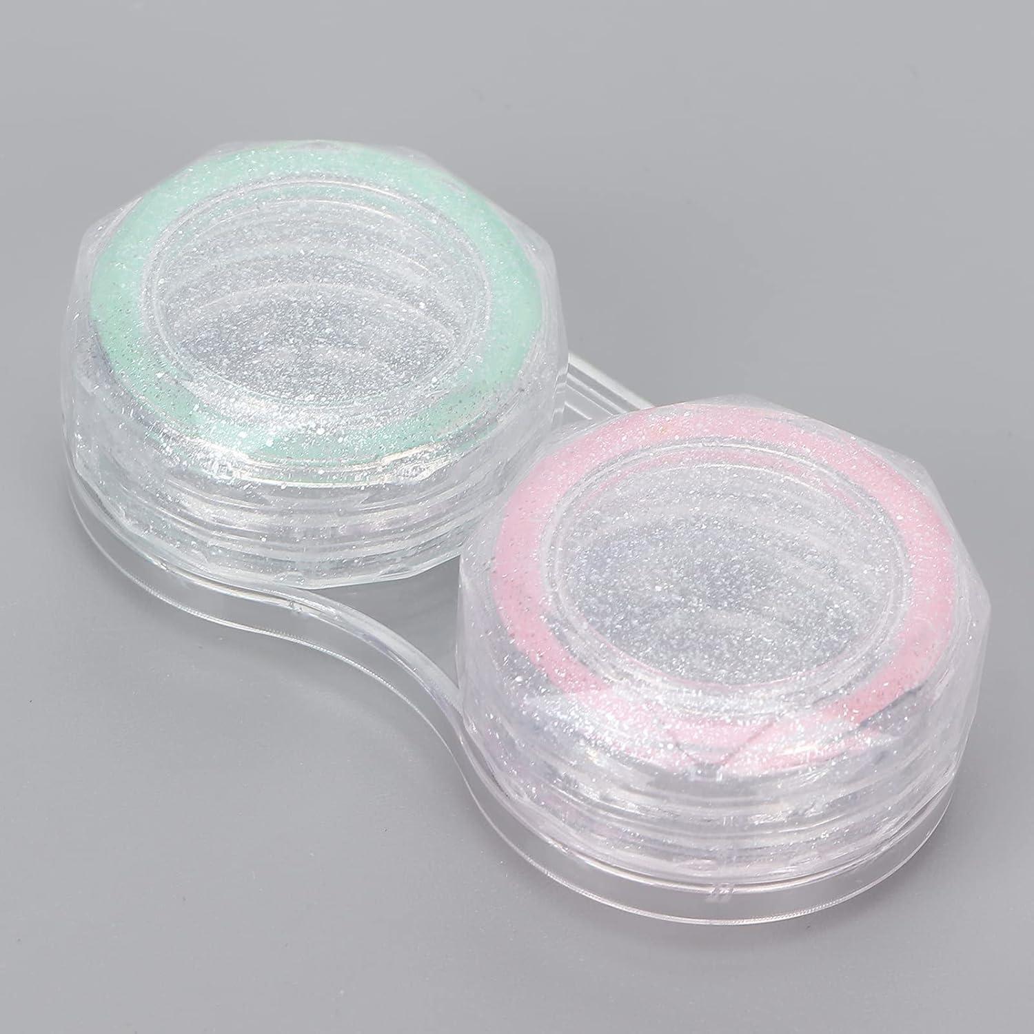 NATUDECO Contact Lens Storage Container Kit - 2 Sparkles Boxes with ...