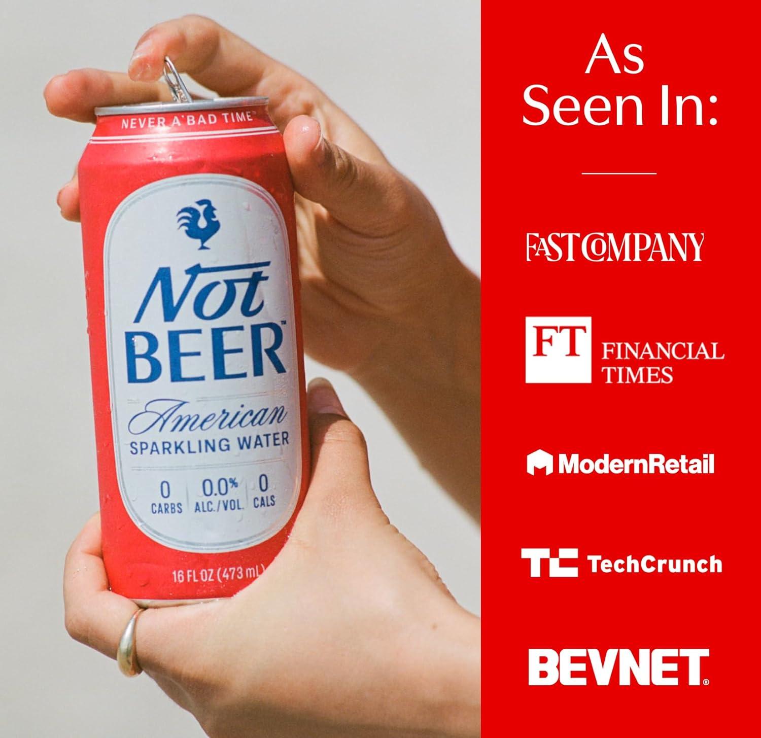 Not Beer American Sparkling Water - Unflavored Mineral & Electrolyte ...