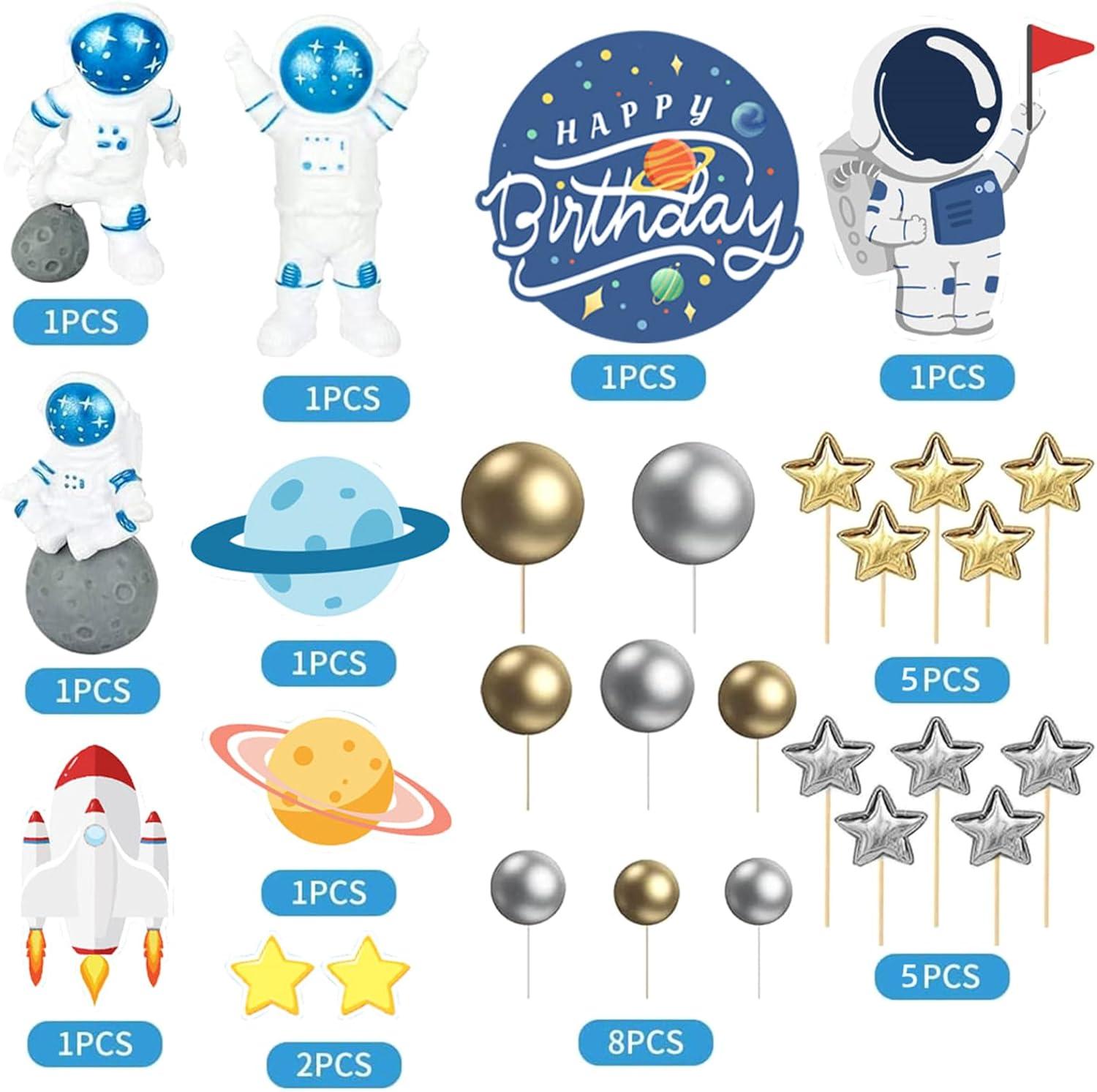 Oneroomone Space Cupcakes Astronaut Cupcake Toppers Asteroid and Rocket ...