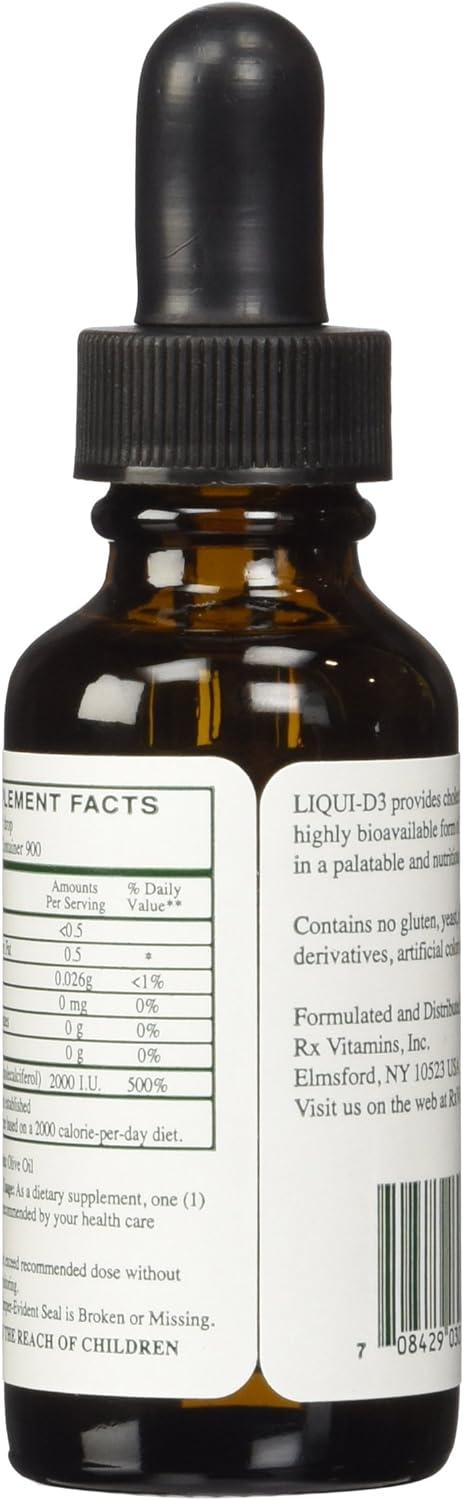 Rx Vitamins Liqui-D3 2000 IU 1 fl oz - Fast-Absorbing Vitamin D ...