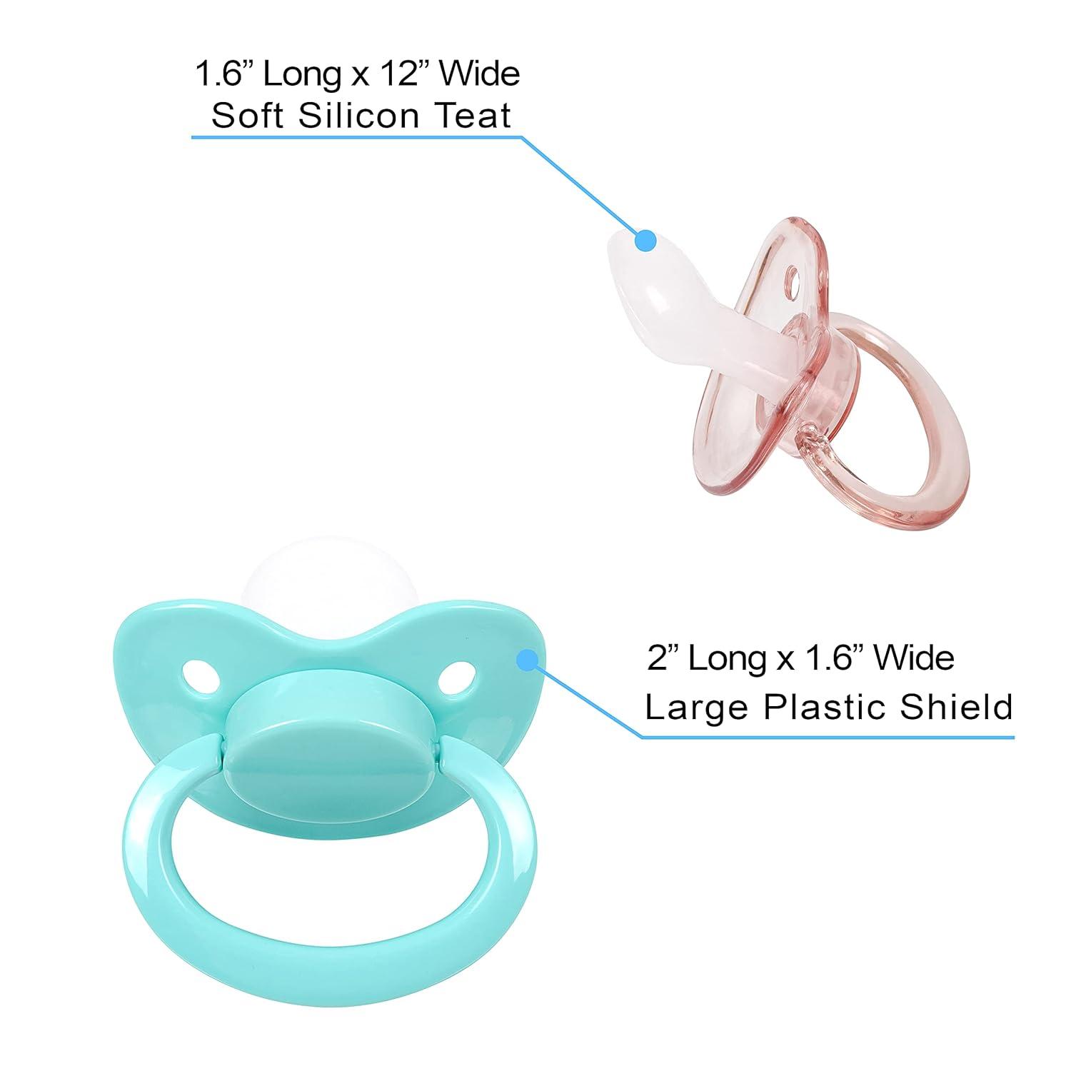 J&Or Classic Original Adult Pacifier Dummy - 3 Color Pack: Pink ...