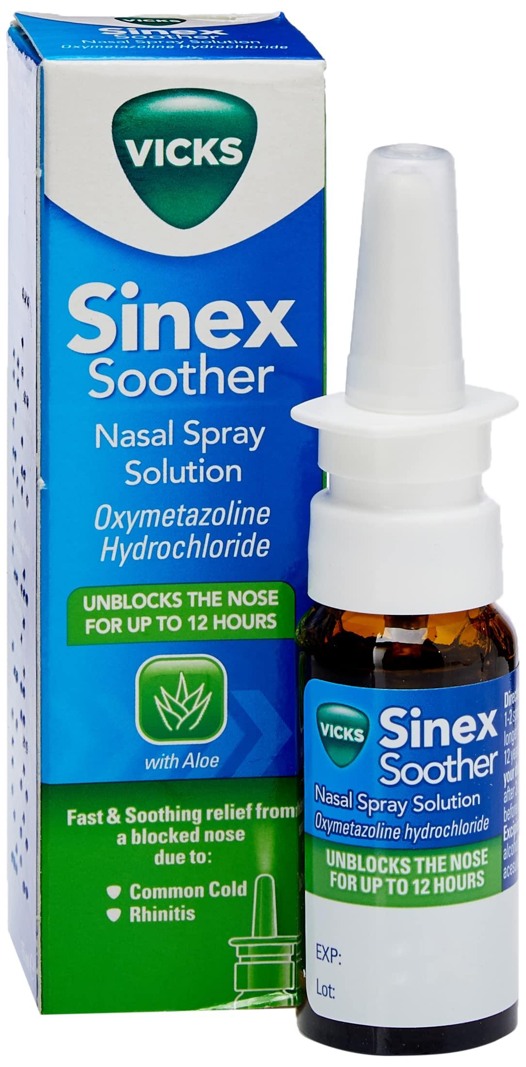 Vicks Sinex Soother Decongestant Nasal Spray with Aloe 15ml - Fast ...