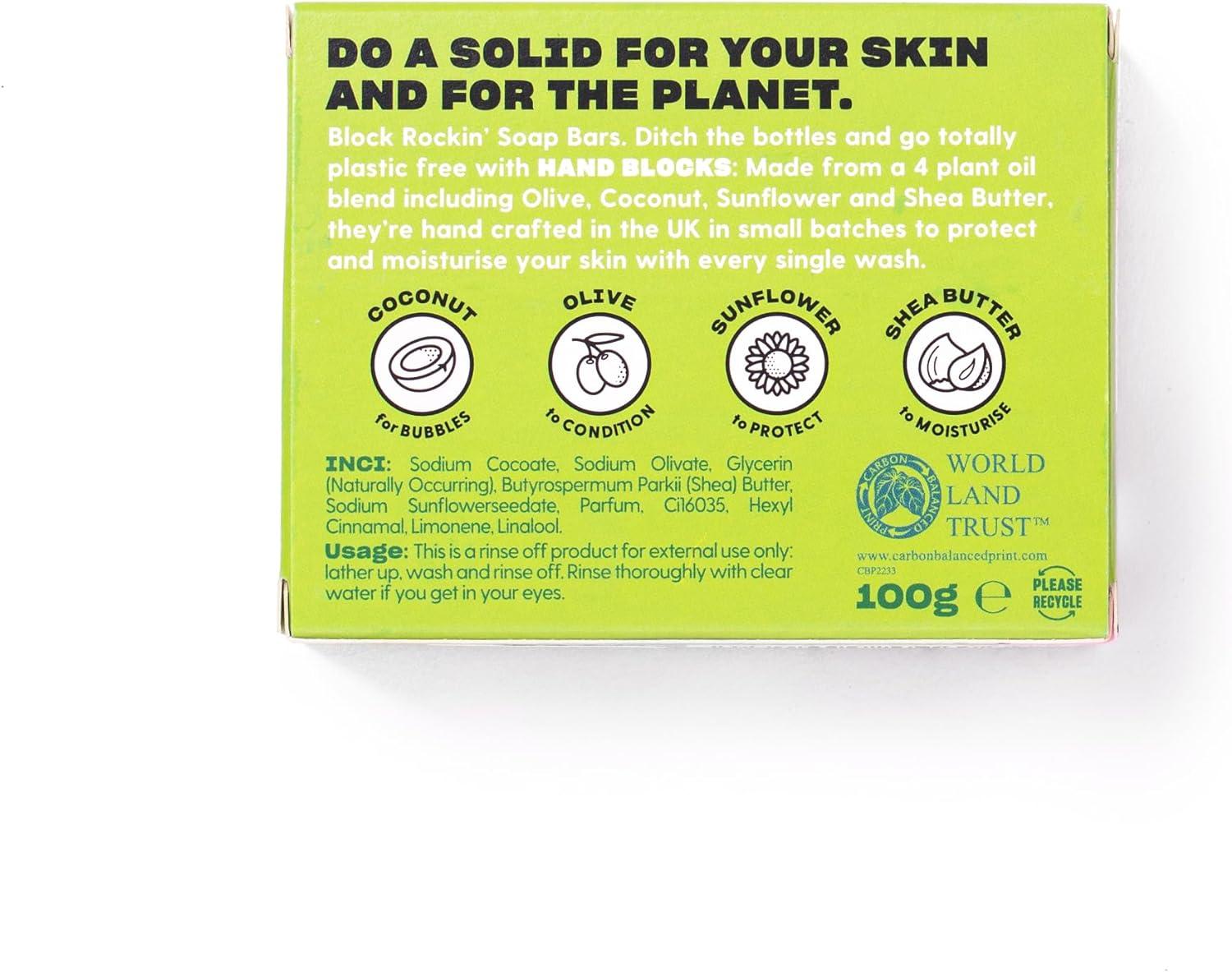 Hand Blocks Mint & Grapefruit Natural Soap Bars - Cold Processed ...