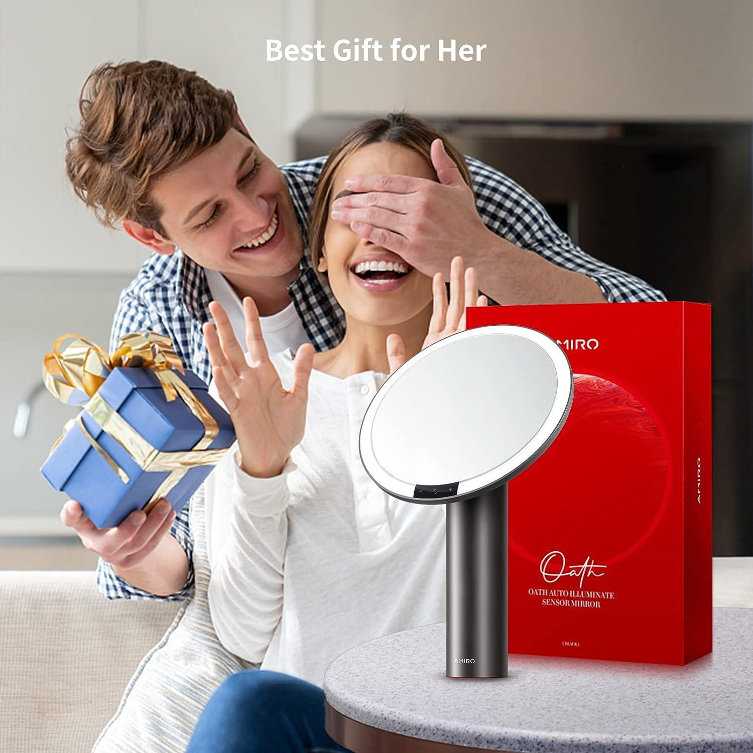 AMIRO 9 Lighted Makeup Mirror - Smart Sensor, Touch-Control, 3 Colors ...