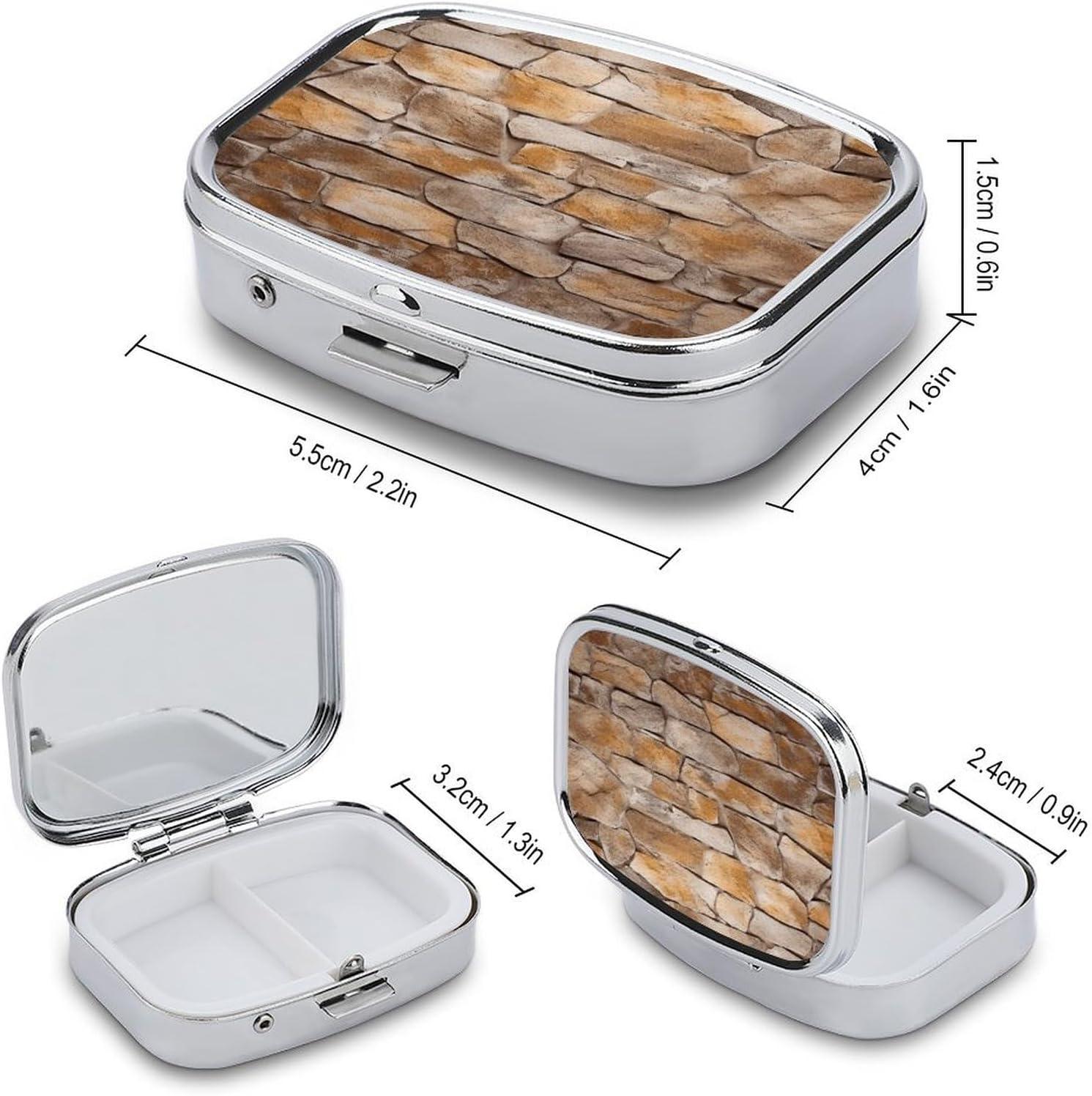 Stylish Pill Box Wall Texture | 2 Compartment Medicine Organizer ...