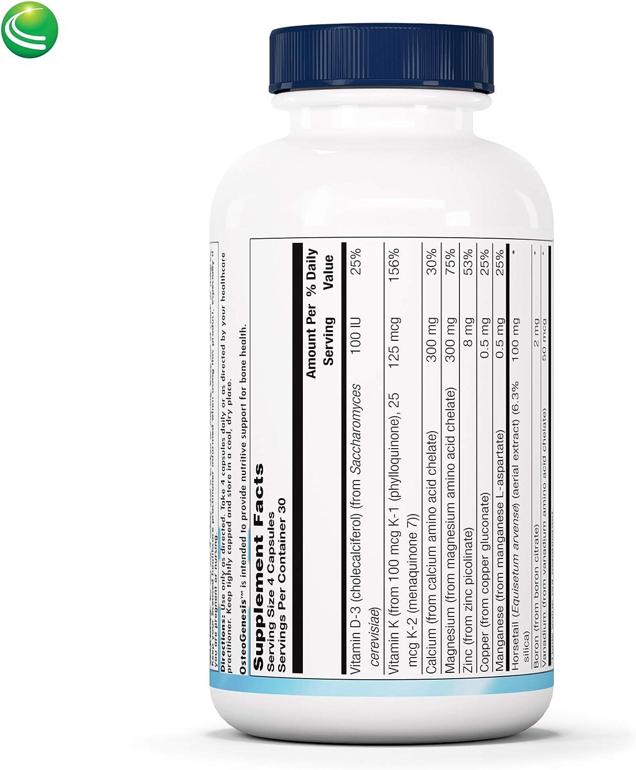 Nutra BioGenesis Osteogenesis - Bone Strength Support - 120 Capsules ...