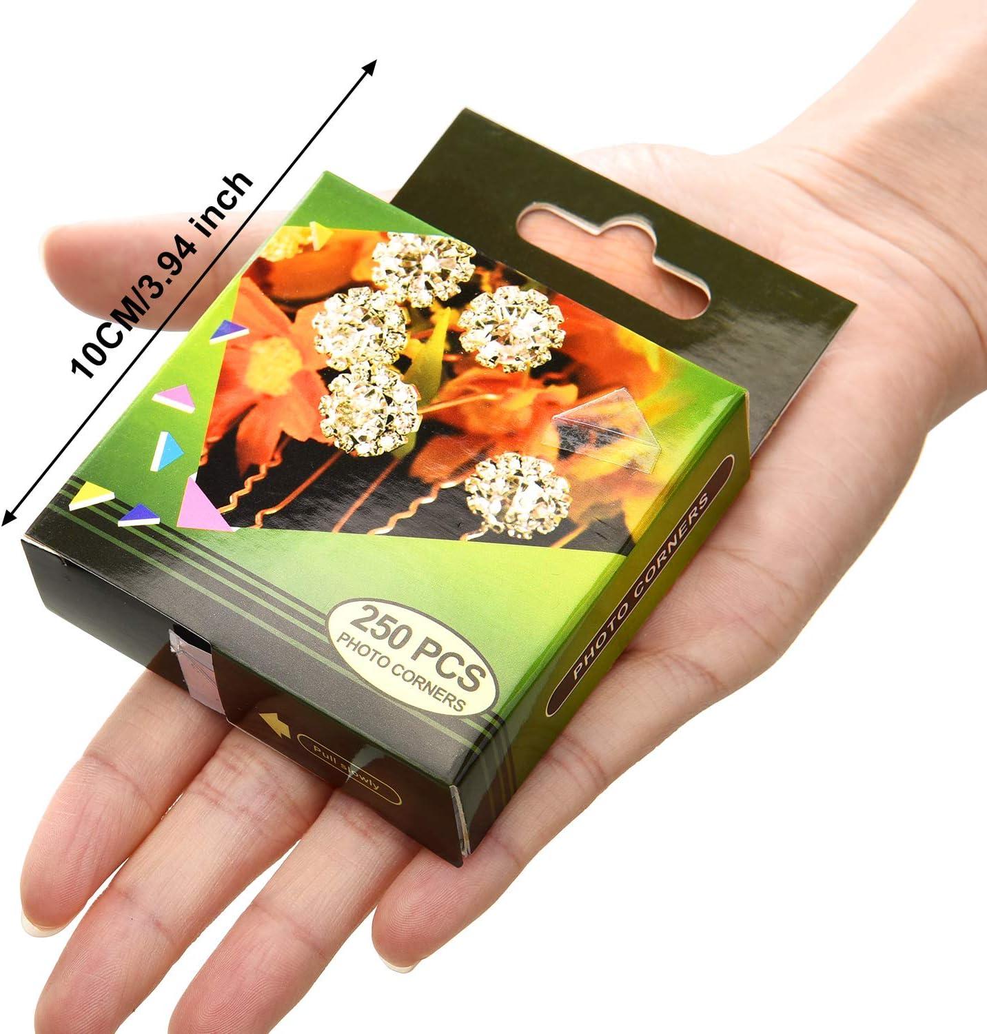 250 Clear Self-Adhesive Photo Corners for DIY Album Scrapbook - Pack of ...