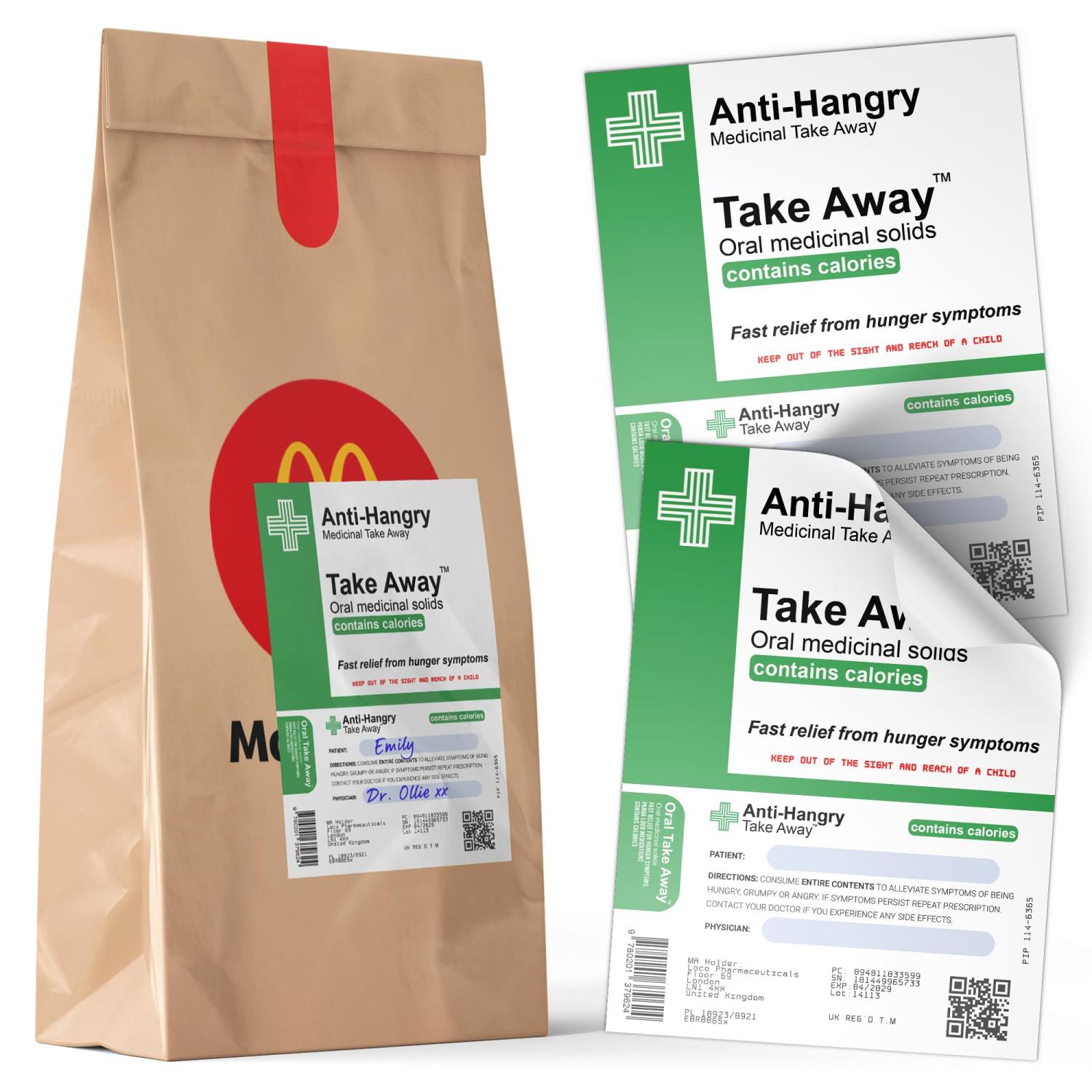 Panda Loco 6 X Anti-Hangry Prescription Take Away Junk Food Hunger ...