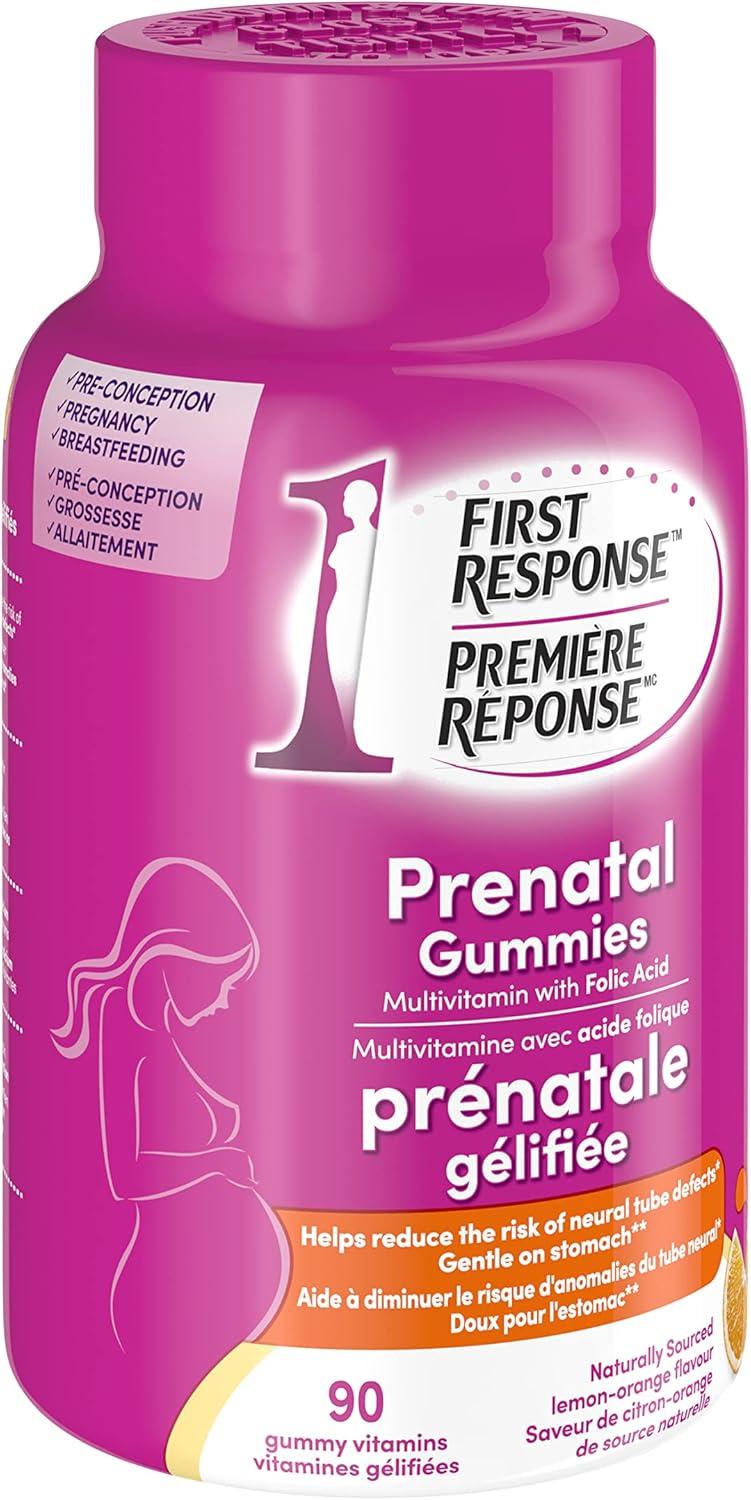 First Response Prenatal Gummy Multivitamin with Folic Acid 90 Count (45 ...