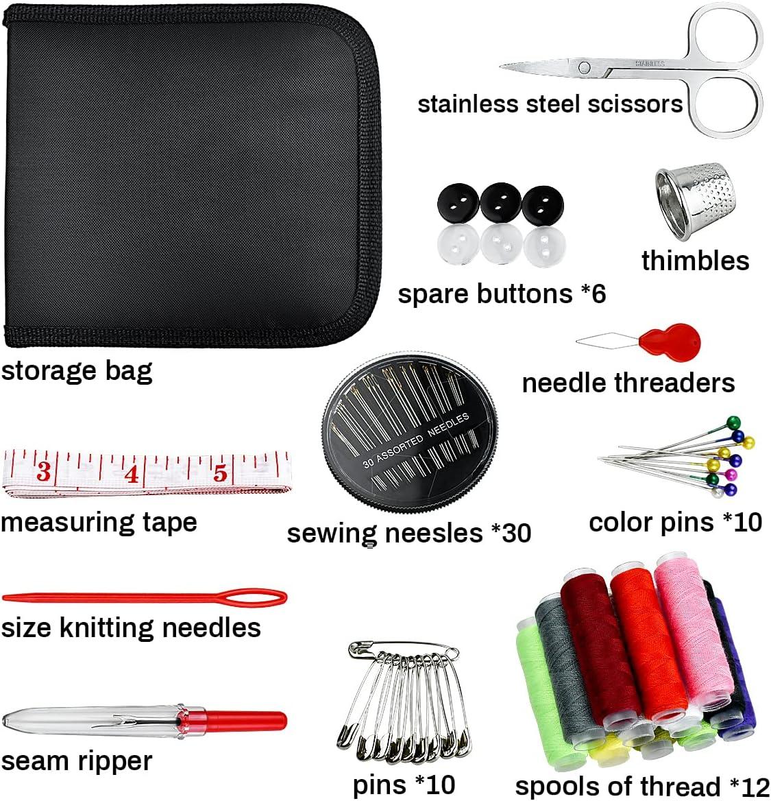 Sewing Kit, 74 Pcs Portable Mini Sewing Kit for Home Travel Sewing ...