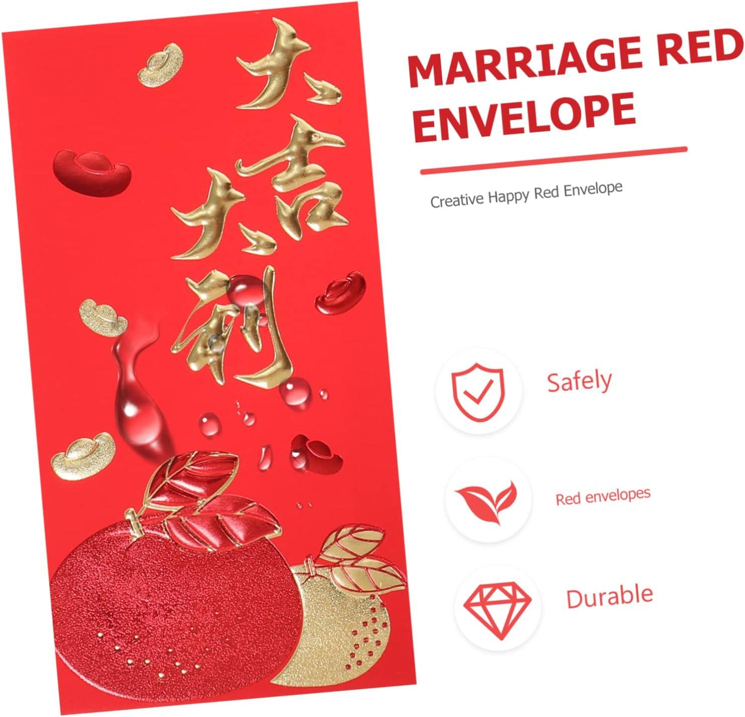 ABOOFAN 180 Pcs Year of The Rabbit Red Envelope Kids Purse Red Packets ...