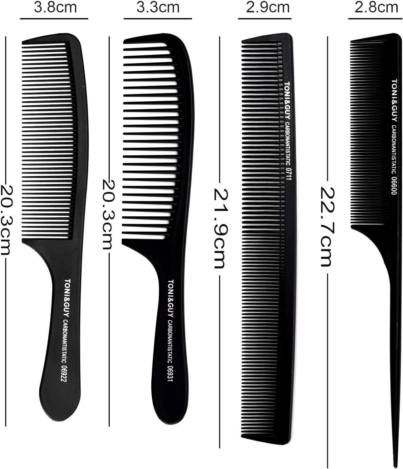 Phoetya 4-Piece Wide Tooth Comb Set for Men - Professional Styling ...