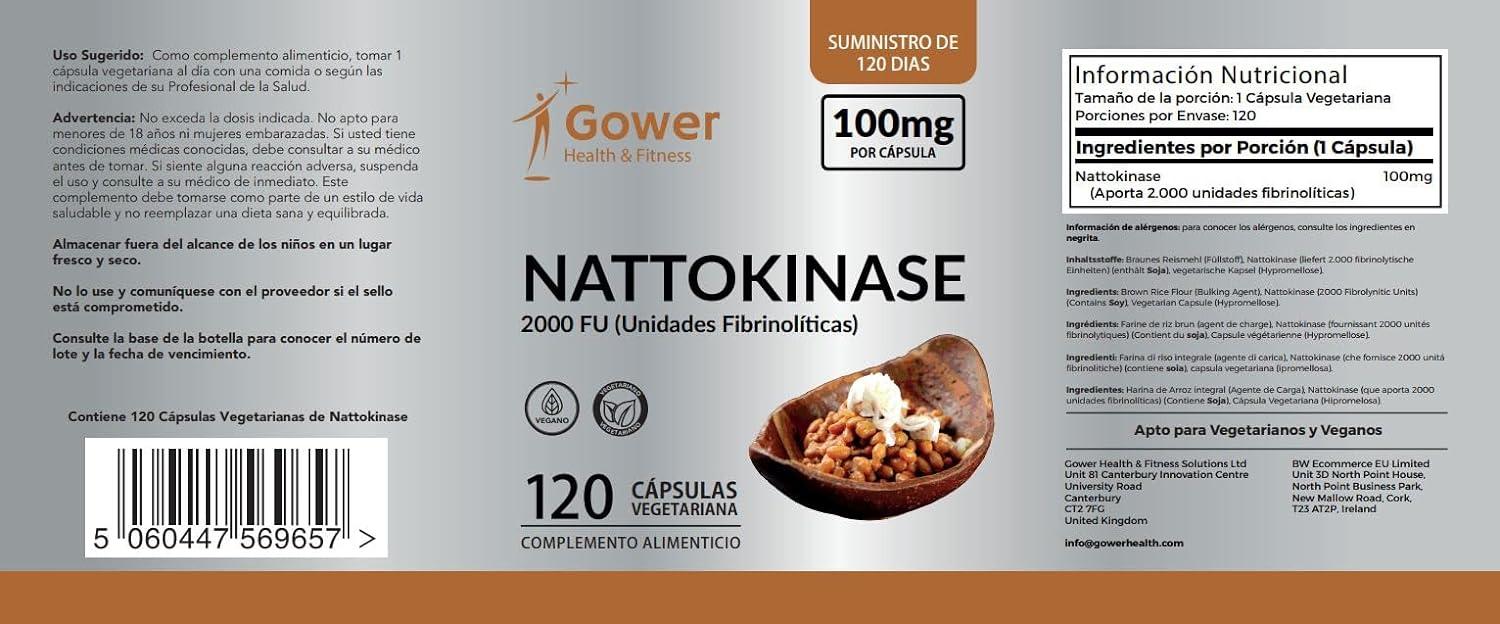 GH Nattokinase 2000fu Extract Capsules | 120 Natto Capsules | Non-GMO ...