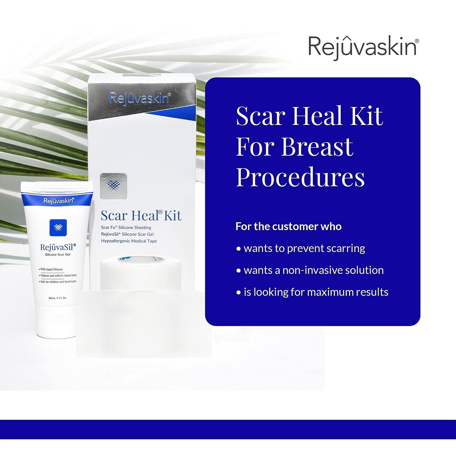 Rejuvaskin Scar Heal Kit - Breast Scar Treatment - Soften, Flatten ...