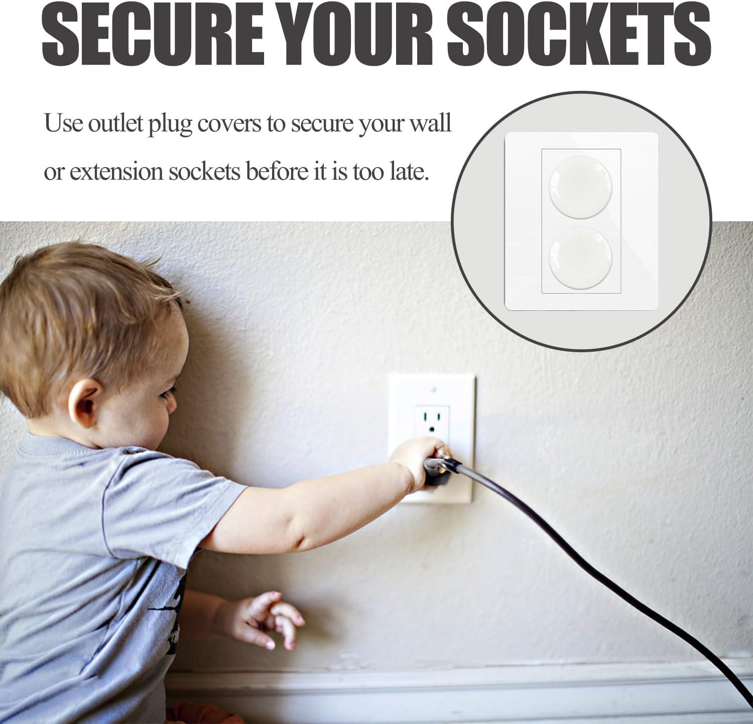 SYEYCW 32 Pcs Child Safety Plug Socket Covers - UK White Outlet ...