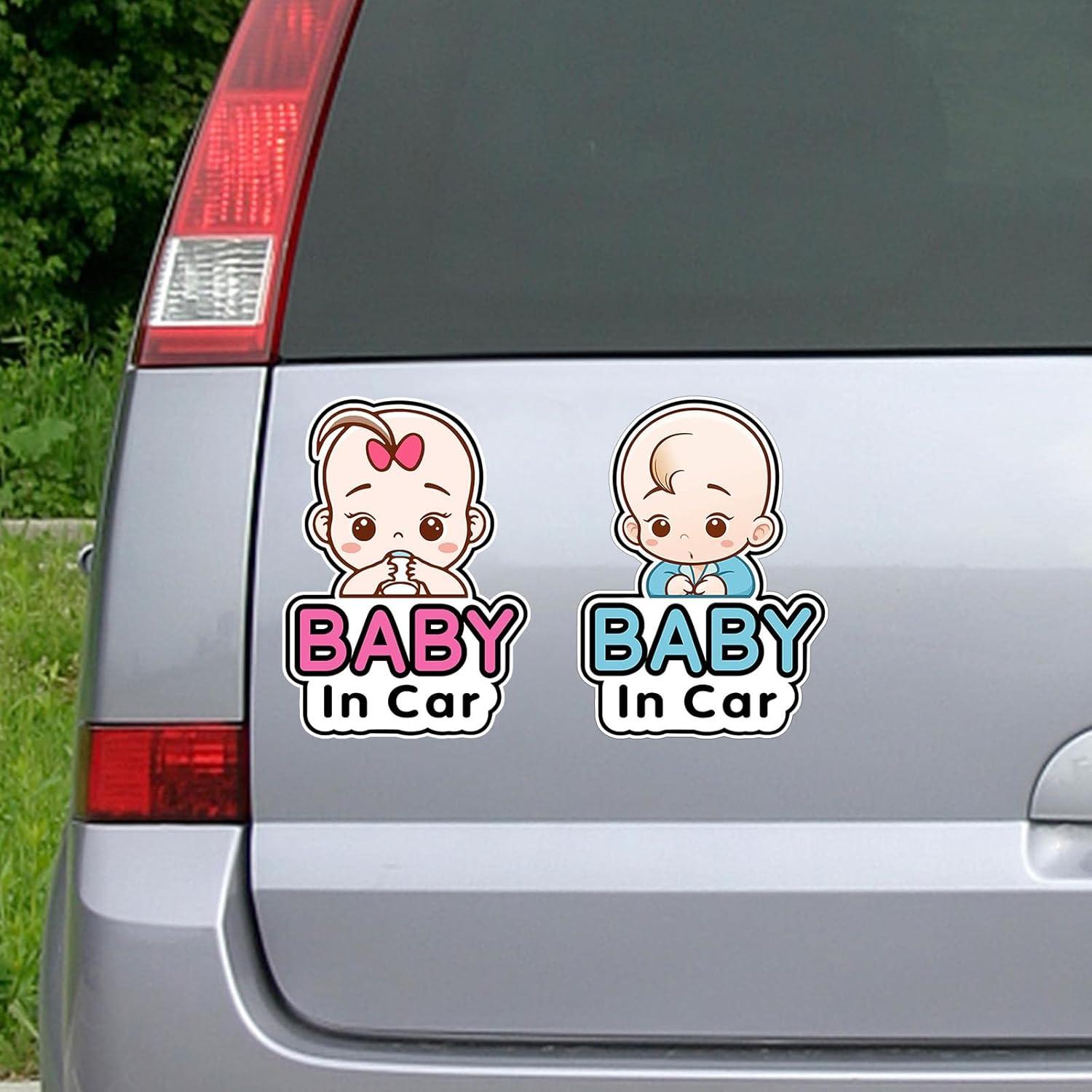 Aibaobao Baby in Car Stickers - 2 Pack Waterproof Child Safety Car ...