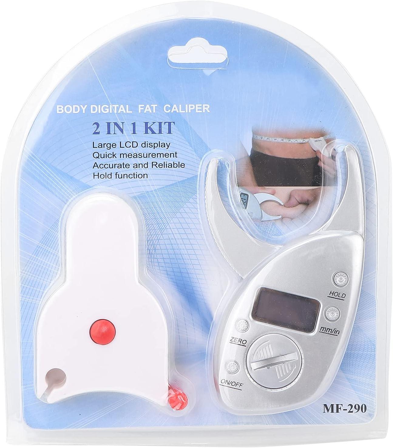 Digital Display Body Fat Caliper Weight-Loss Tool Skin Fold Analyzer ...