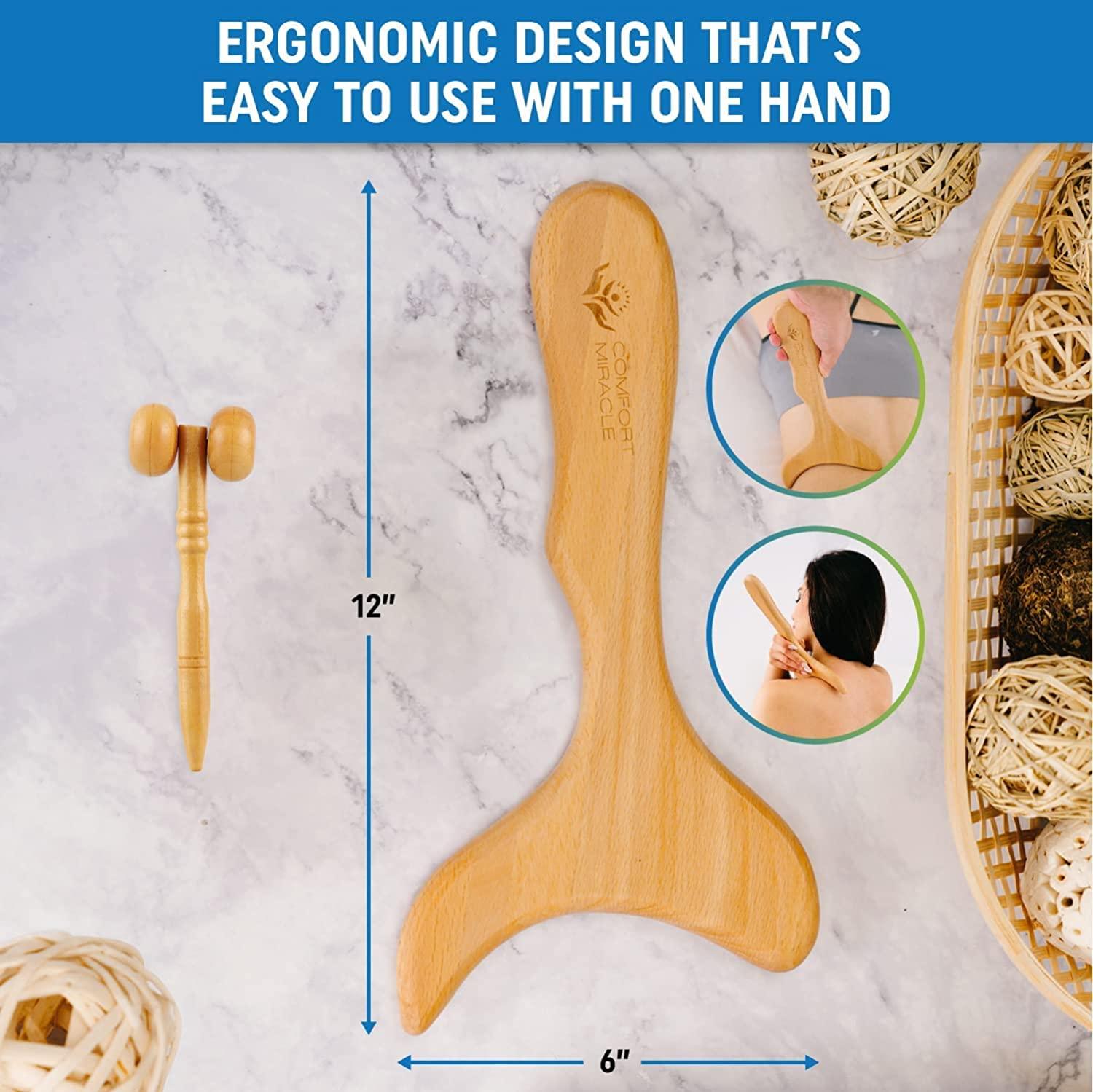 Comfort Miracle Wooden Lymphatic Drainage Massager - Natural Wood ...