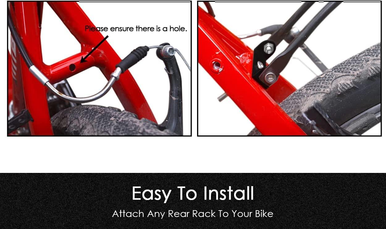 Distinctive Style Bike Rear Rack Mount Adapter - Black | Includes ...