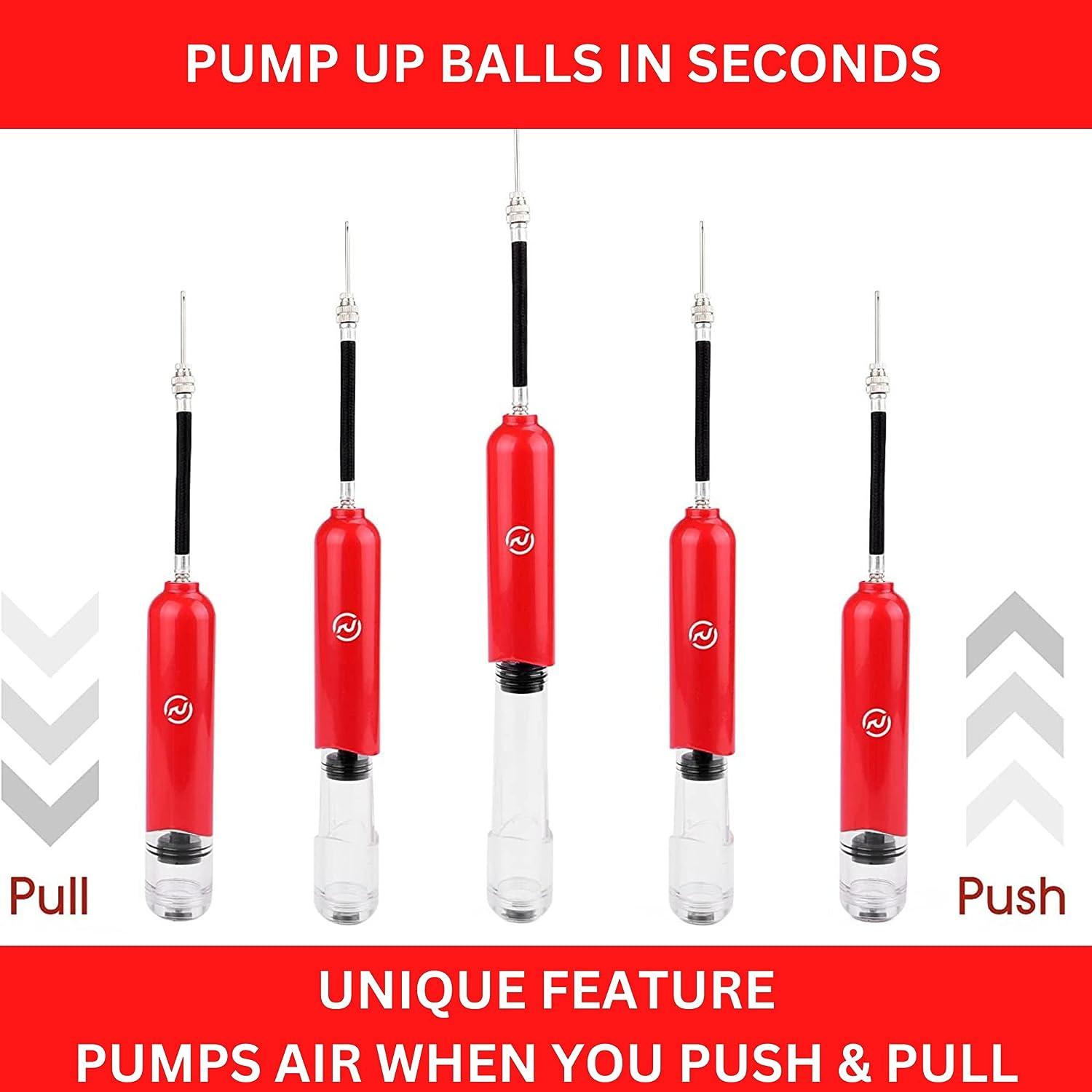 Hand Pump for Balls with 5 Needles - Fast Inflation for Basketball ...
