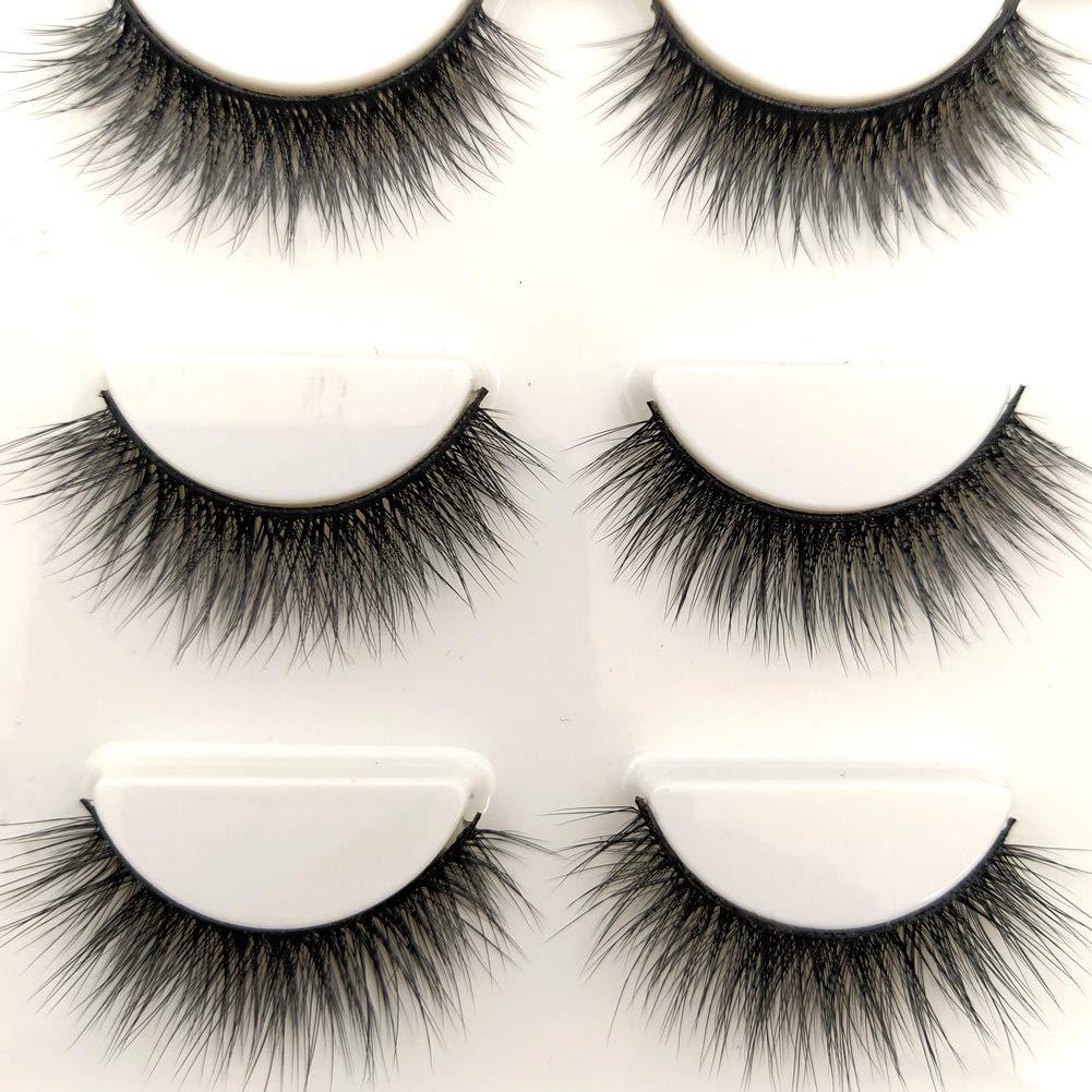 Korea Fiber Faux Mink Handmade False Eyelashes | Reusable Cross Volume ...