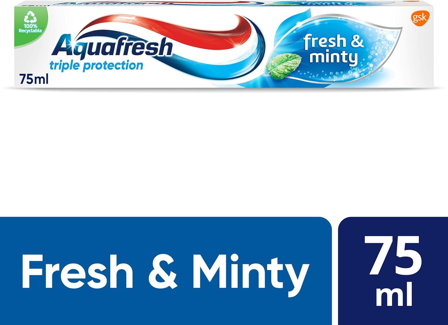 Aquafresh Triple Protection Fresh & Minty Toothpaste 75ml - Pack of 1 ...