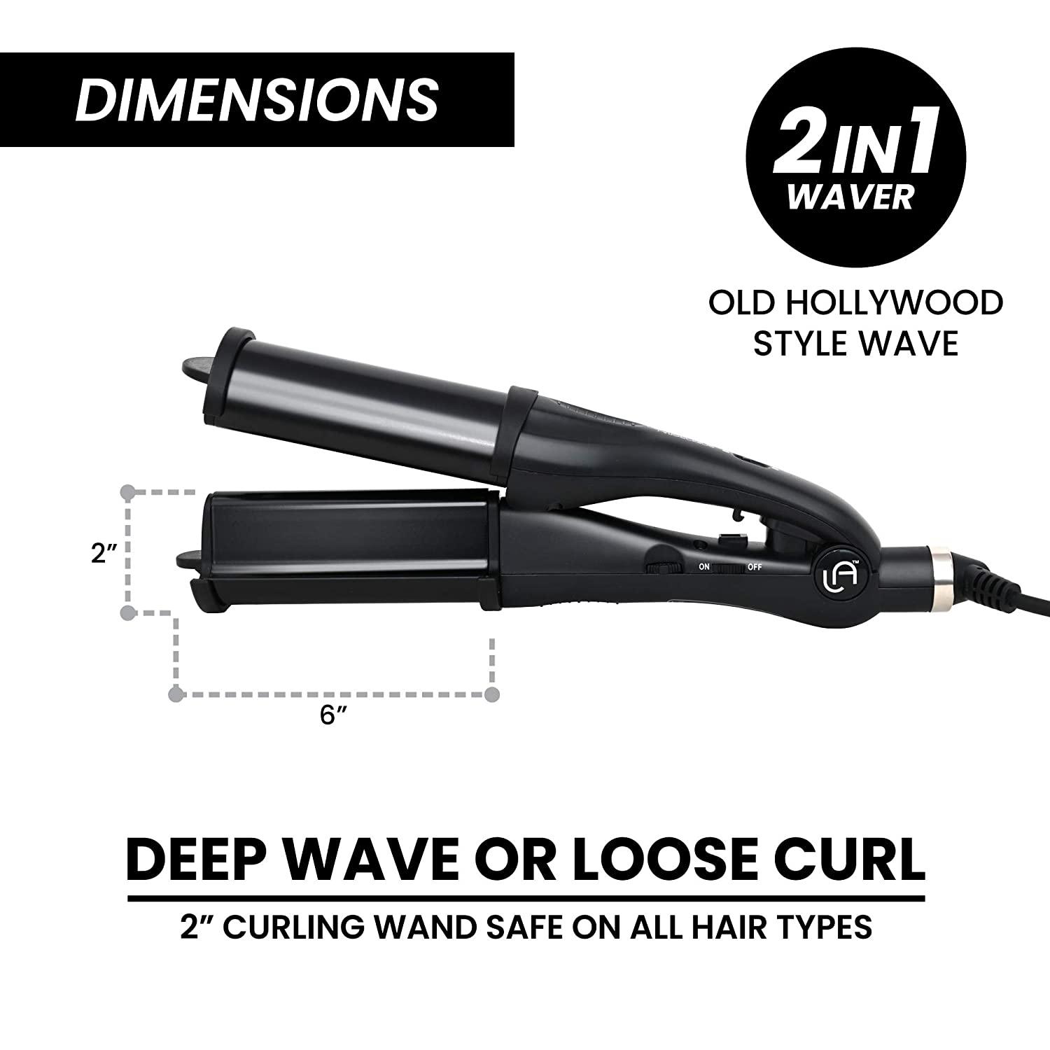 Le Angelique Get Beachy Hair Waver - 2 in 1 Crimper Curling Iron | 2 ...