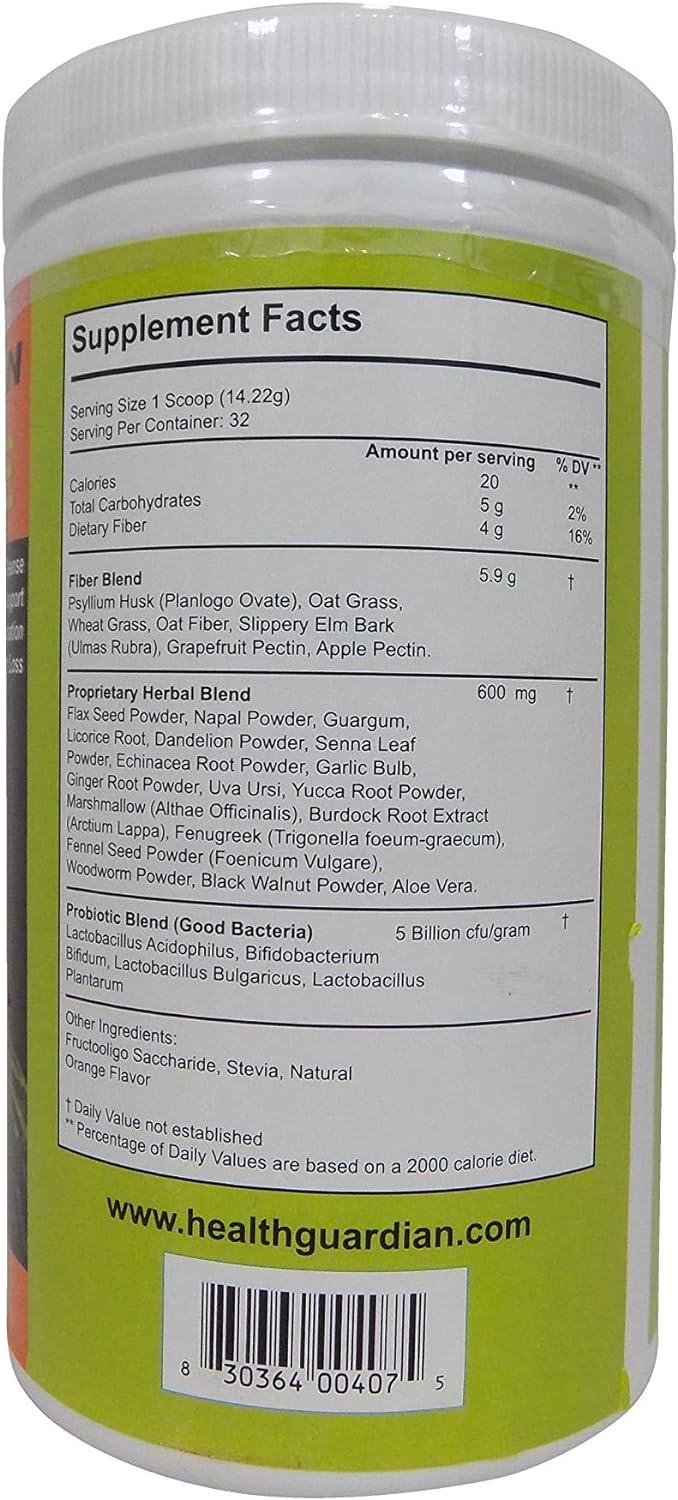 Health Guardian Colon Cleanse 30-Day Orange Powder - Digestive Support ...
