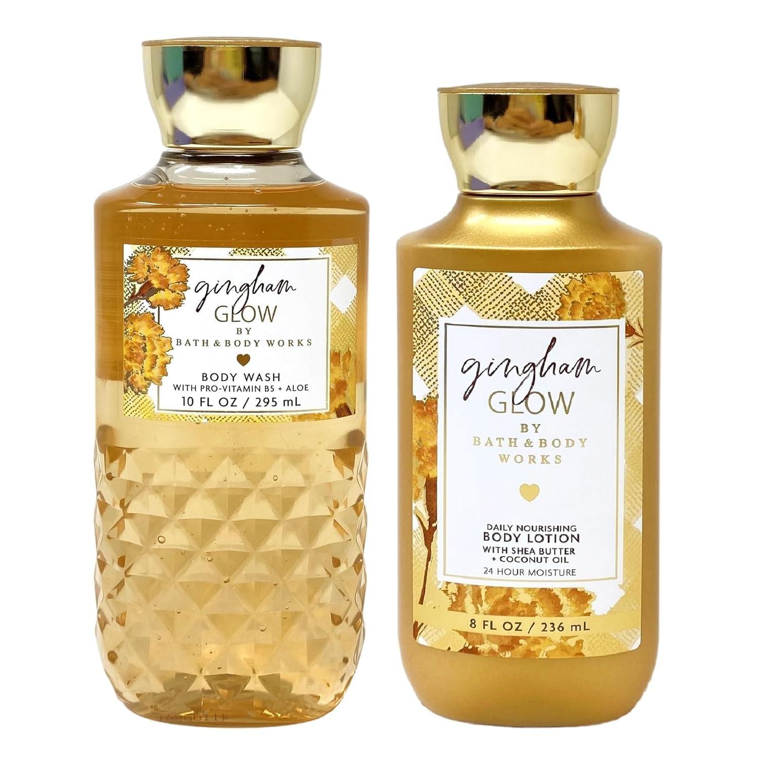 Shop Bath & Body Works Gingham Glow Body Lotion & Gel Wash Set ...