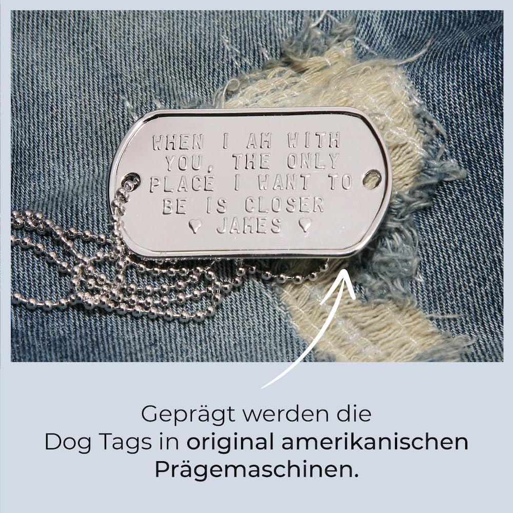 Personalized Dog ID Tags Set - 2 Chains & Silencers | Custom Embossing ...