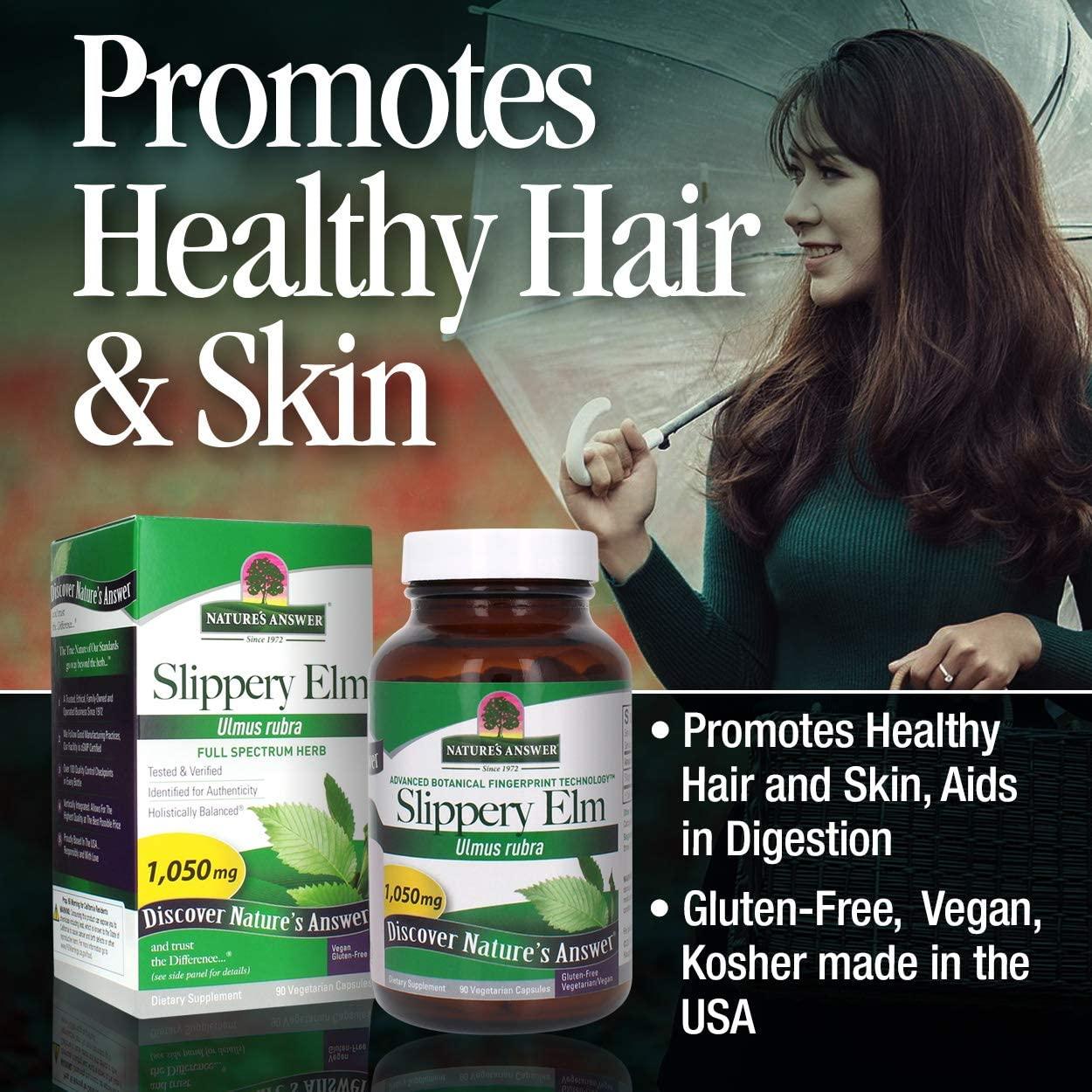 Nature's Answer Slippery Elm - Super Concentrated Herbal Supplement for ...