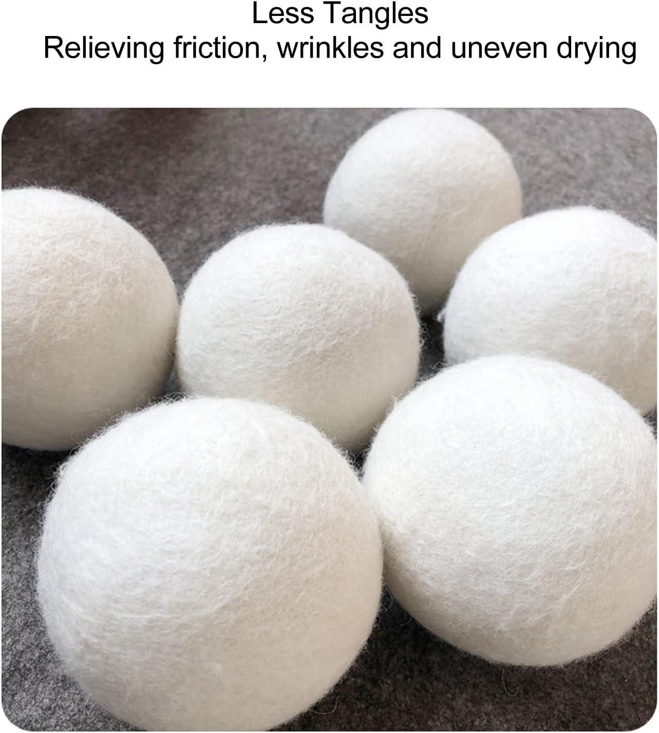 Fabric Softener Balls Wool Drying Balls Bag Packed Pack of 6 Reducing ...