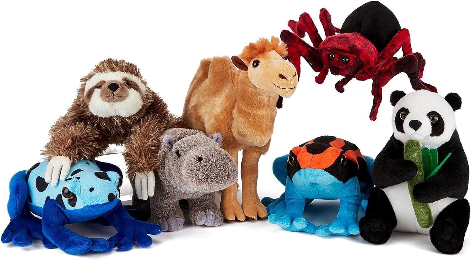 Zappi Co Blue Poison Dart Frog Plush Toy - 20cm - Safari Animals ...