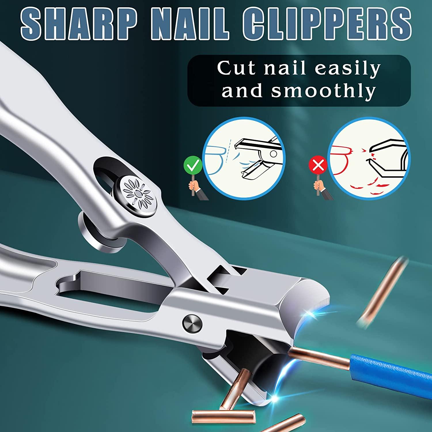 Extra Large Heavy Duty Men's Nail Clippers for Thick Nails - Stainless ...