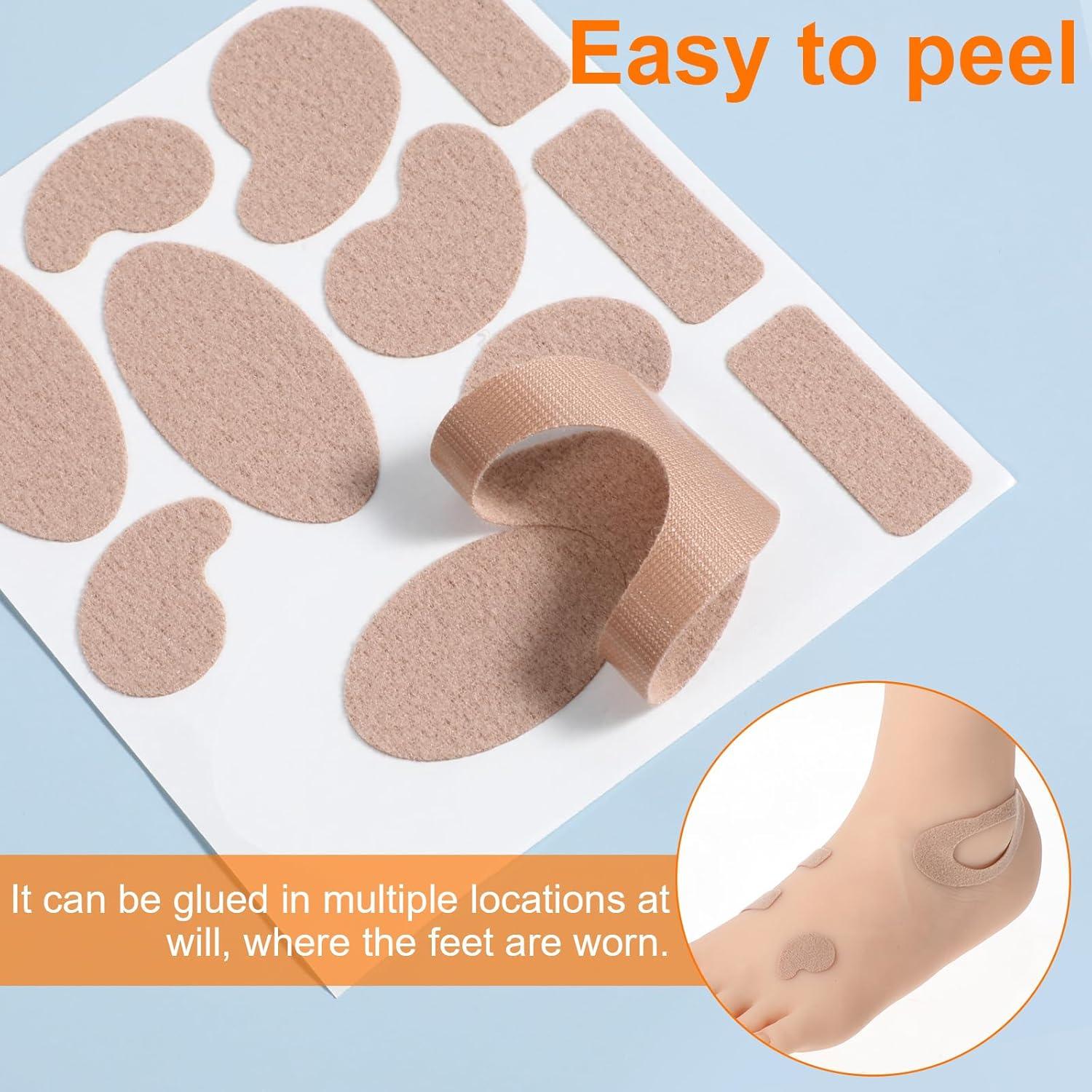 12 Sheets Moleskin Padding for Shoes - Adhesive Heel Blister Prevention ...