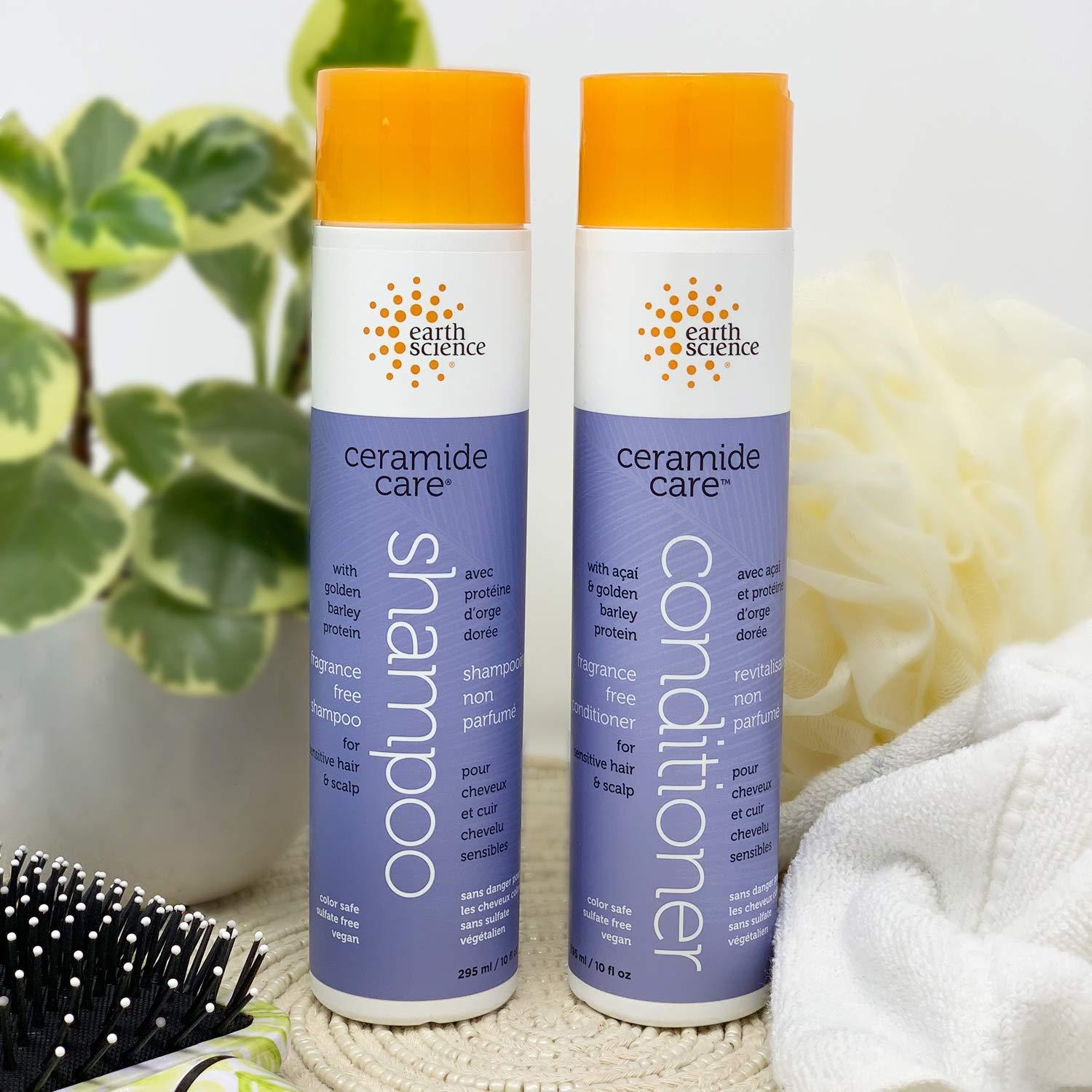 Ceramide Care Fragrance-Free Shampoo 2 Pack (10 oz) for Sensitive Hair ...