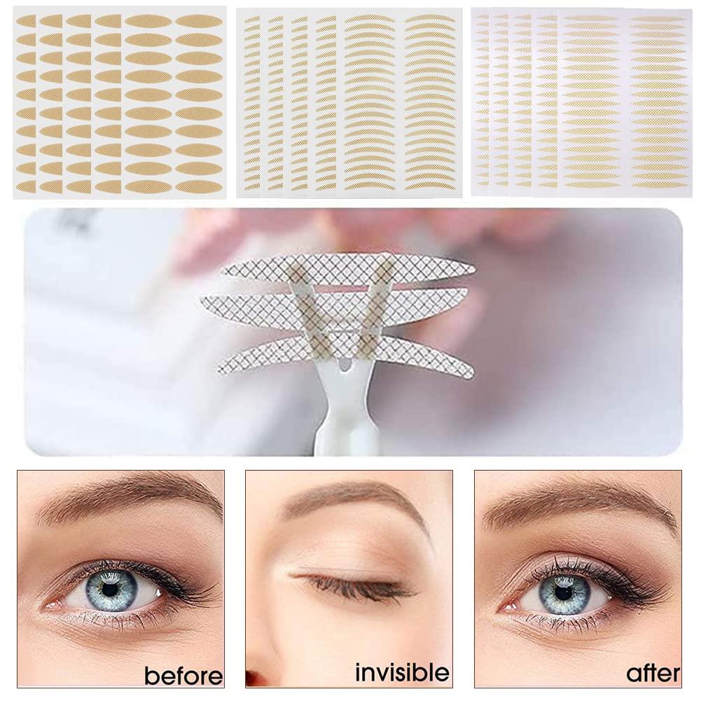 Invisible Double Eyelid Tape Stickers 600 Pcs with Fork Rod & Tweezer ...