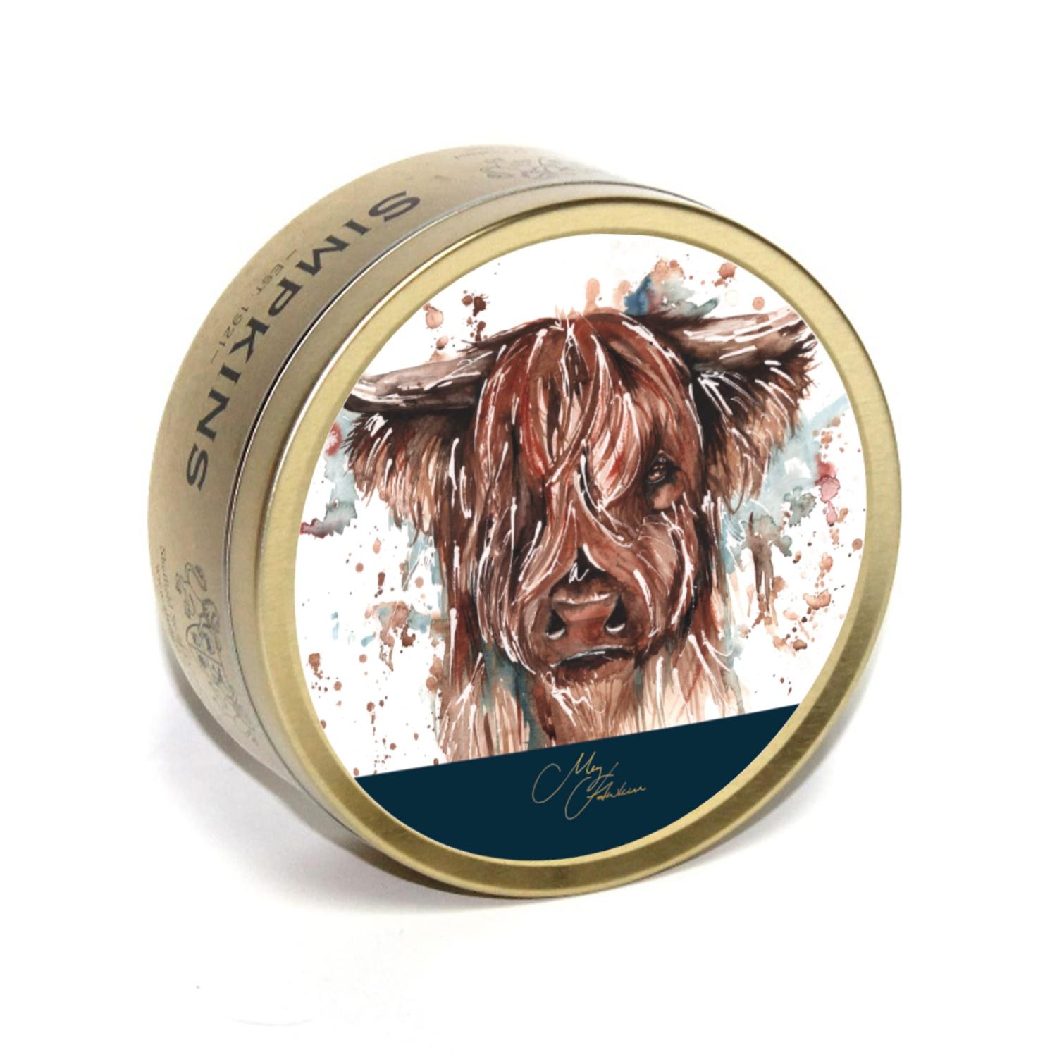 Simpkins - Meg Hawkins - Highland Cow Tin with Mixed Fruit Drops ...