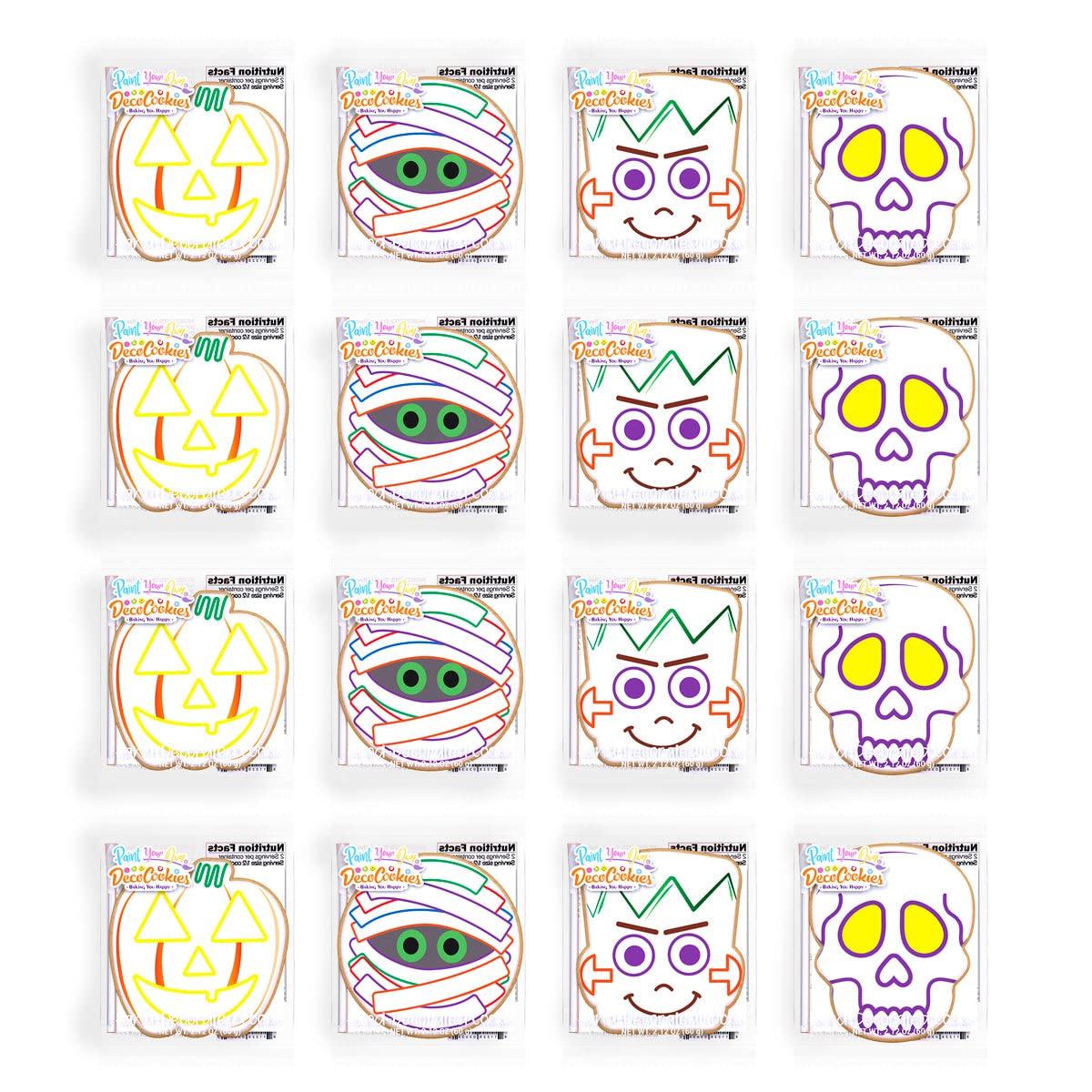 Halloween Paint Your Own Cookie Kit - Vanilla Recipe - 16 Individually ...