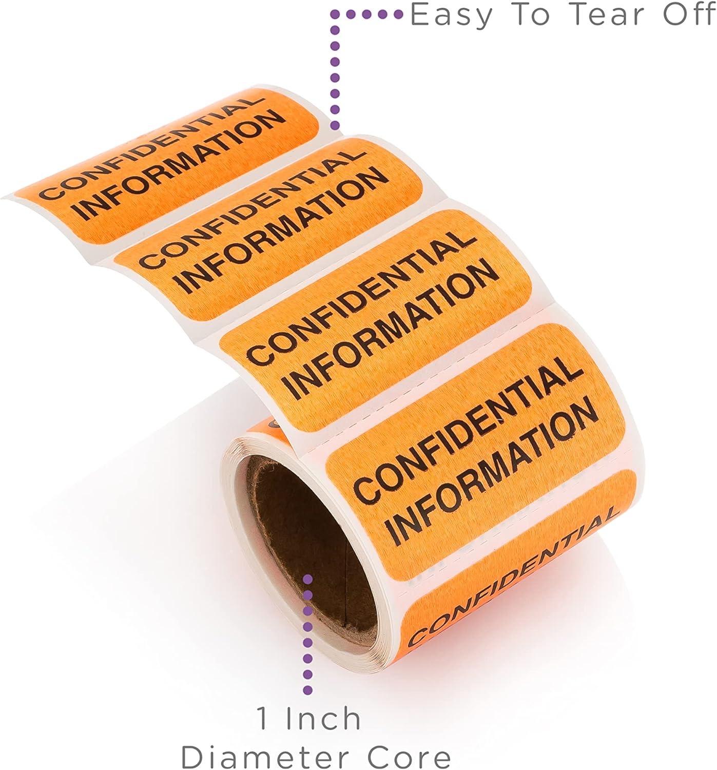 Carstens Medical Stickers: Confidential Information Alert Labels - Roll ...