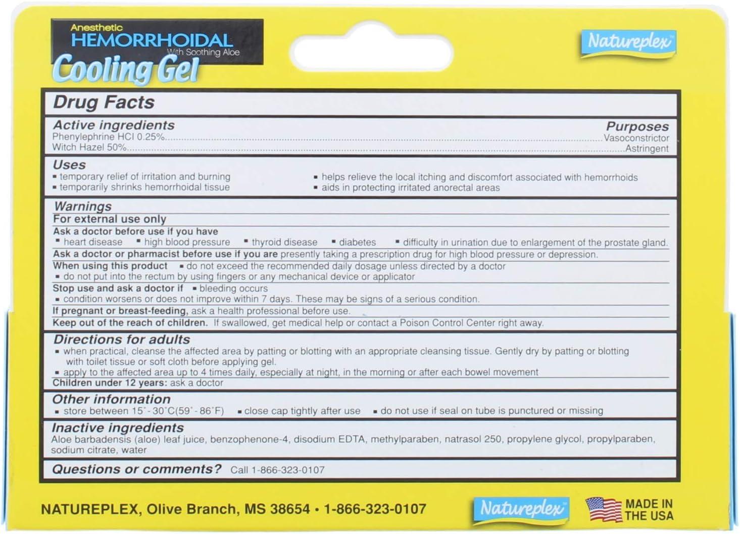 Buy 2 Pk. Natureplex Anesthetic Hemorrhoidal Cooling Gel - Soothing ...