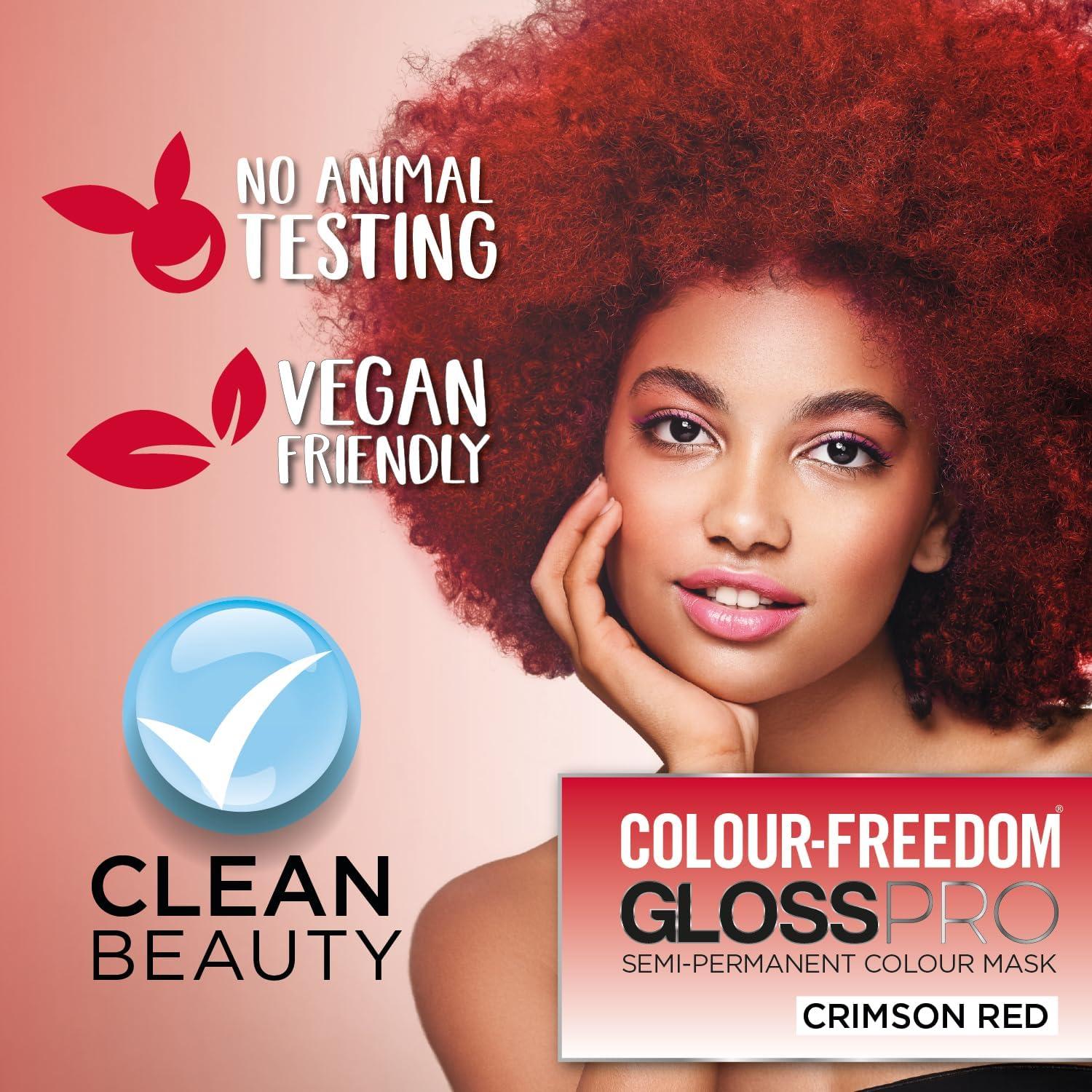 Colour-Freedom Gloss Pro 150ml Crimson Red Semi-Permanent Hair Colour ...