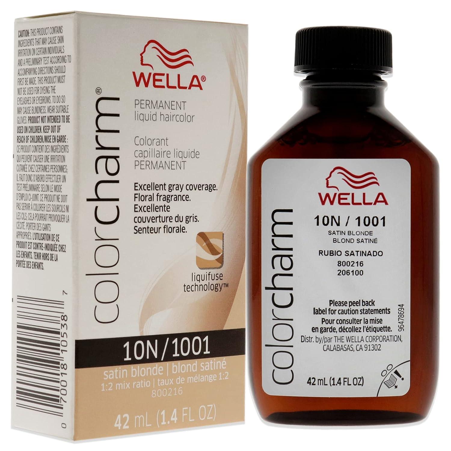 Wella Color Charm 10N Satin Blonde Liquid Hair Color - Gray Coverage ...